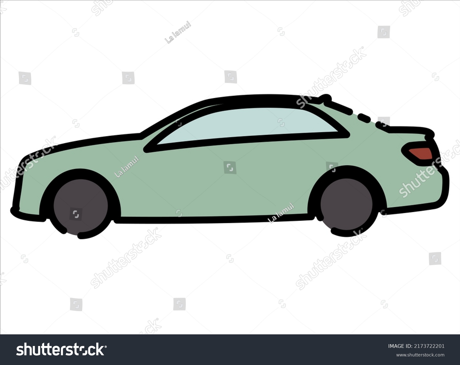 Organic Vector Cartoon Car Shape Stock Vector (Royalty Free) 2173722201 ...
