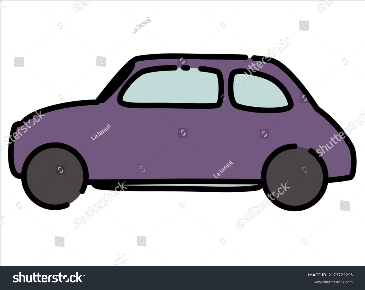 Organic Vector Cartoon Car Shape Stock Vector (Royalty Free) 2173722295 ...