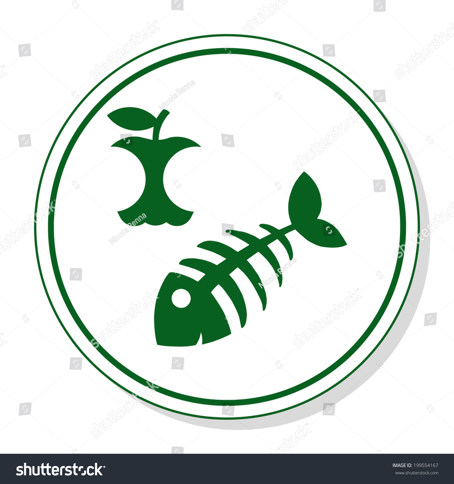 Organic Waste Vector Icon Stock Vector 199554167 - Shutterstock