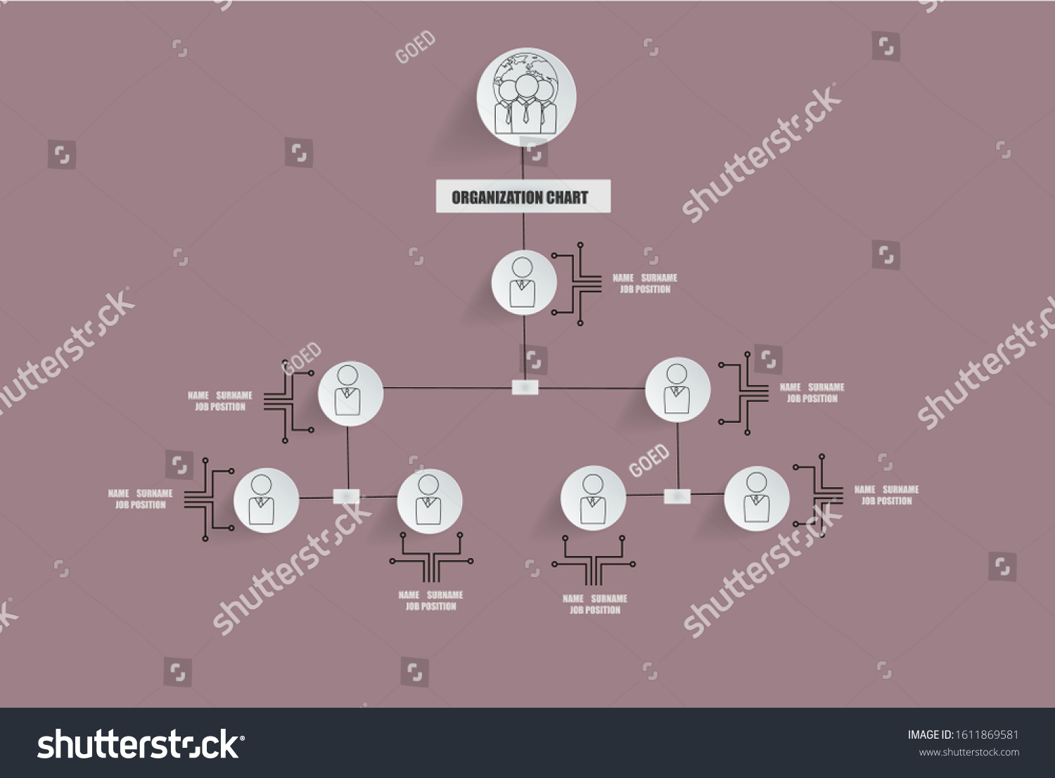 Organization Chart Concept Creative Idea Design Stock Vector (Royalty ...