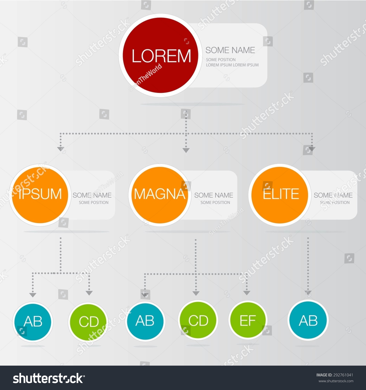 Organization Chartflow Chart Infographics Vector Illustration: เวกเตอร์ ...