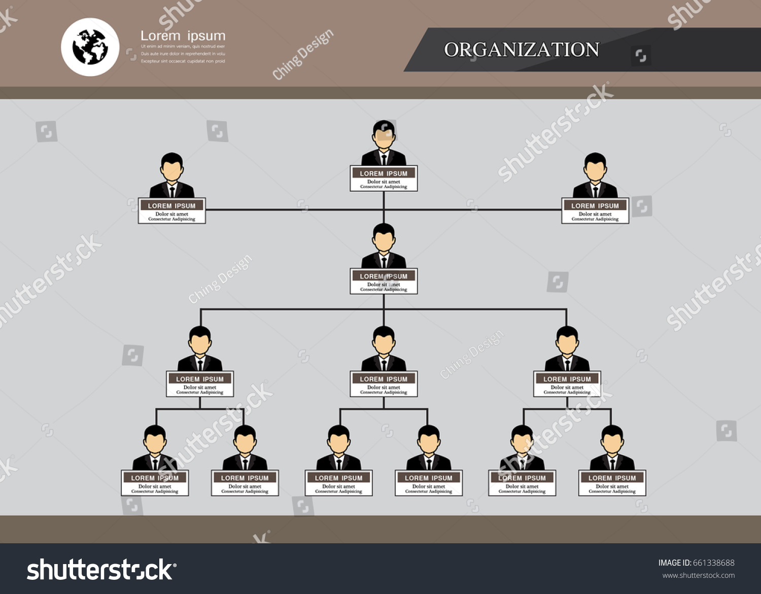 Organization Chart Info Graphics Stock Vector (Royalty Free) 661338688 ...