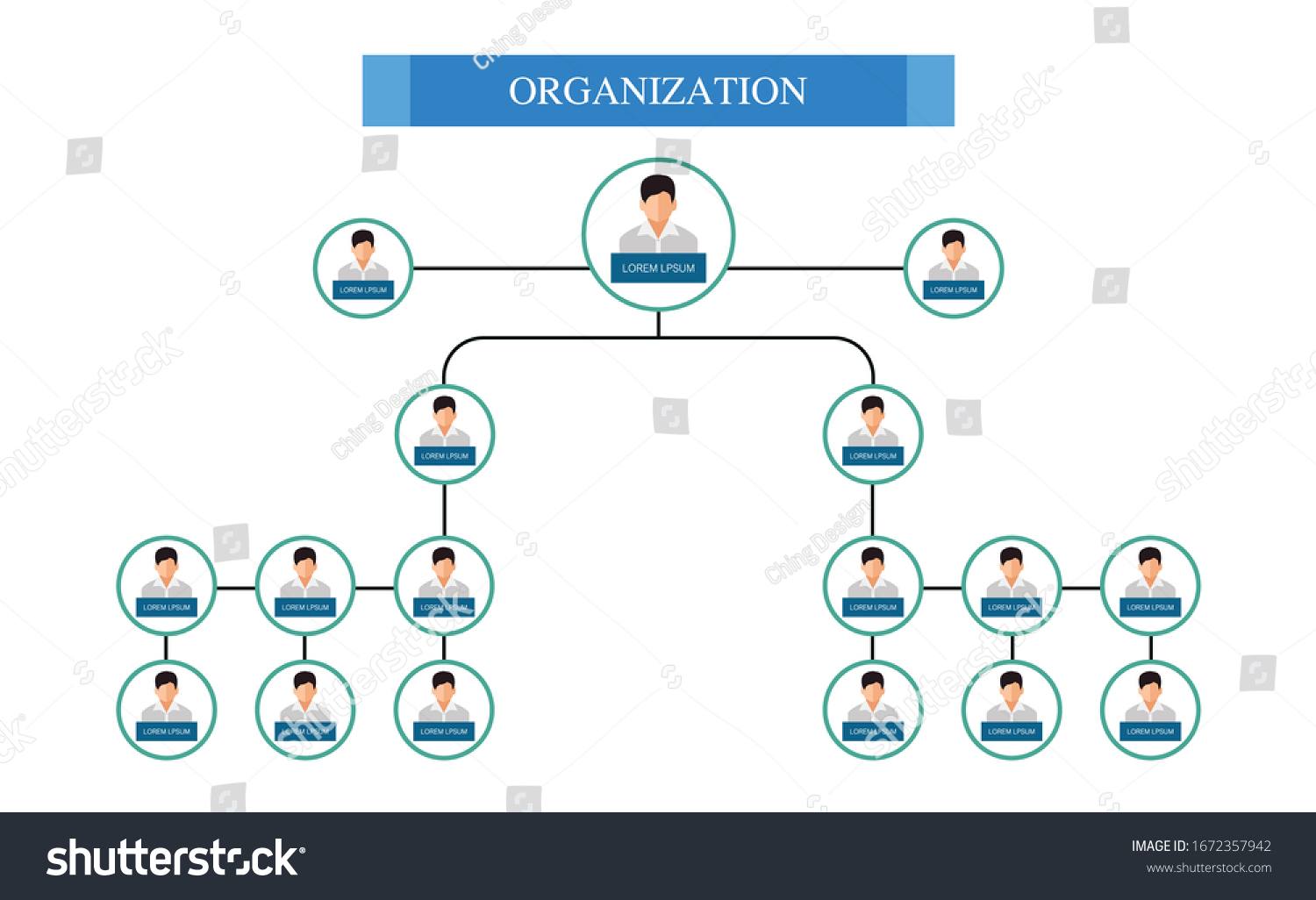 Organization Chart Infographics Vector Design Stock Vector (Royalty ...