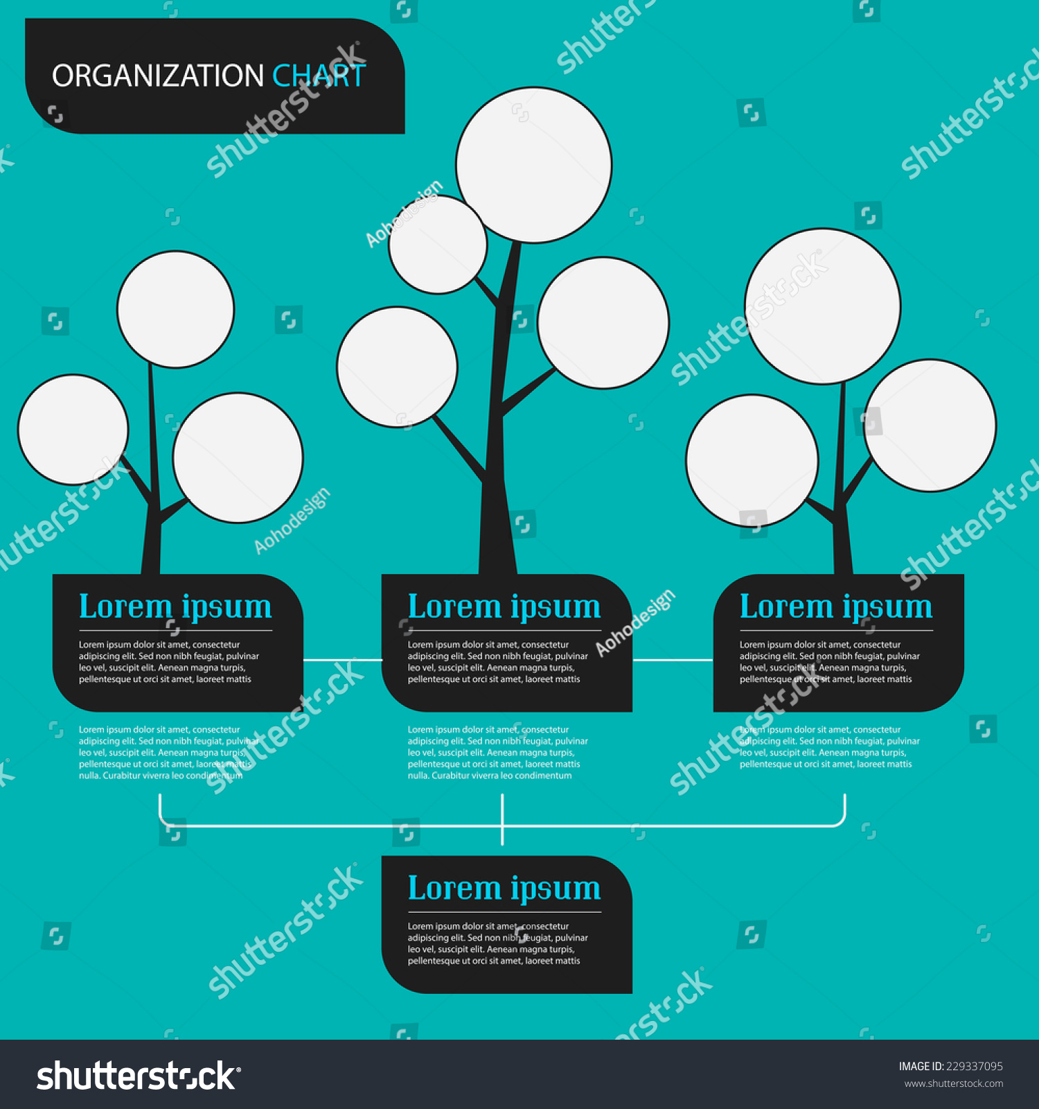Organization Chart Infographics Tree Vector Illustration 스톡 벡터(로열티 프리 ...
