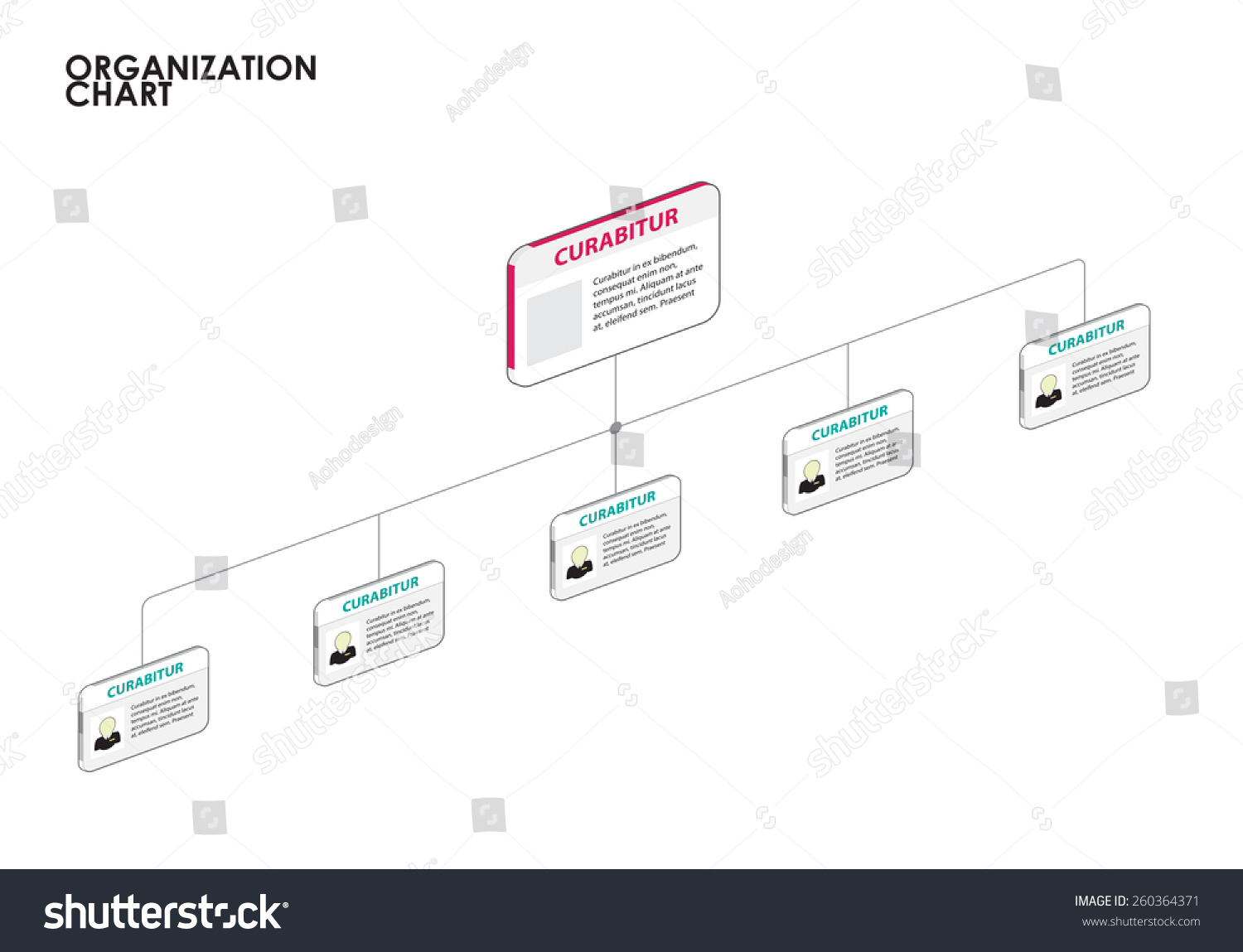 Organization Chart Template Infographics Tree Vector: เวกเตอร์สต็อก ...