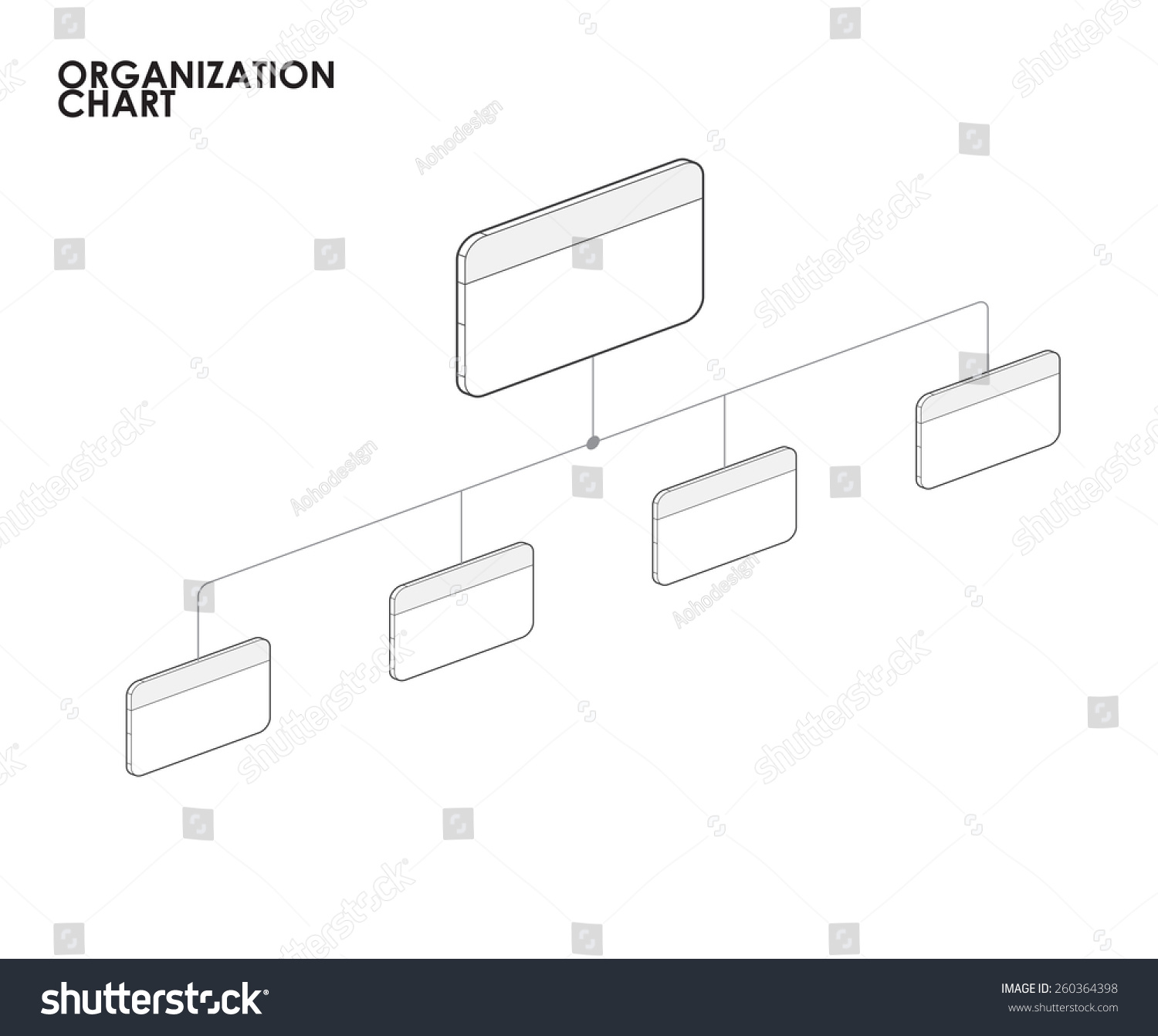 Organization Chart Template Infographics Tree Vector Stock Vector ...