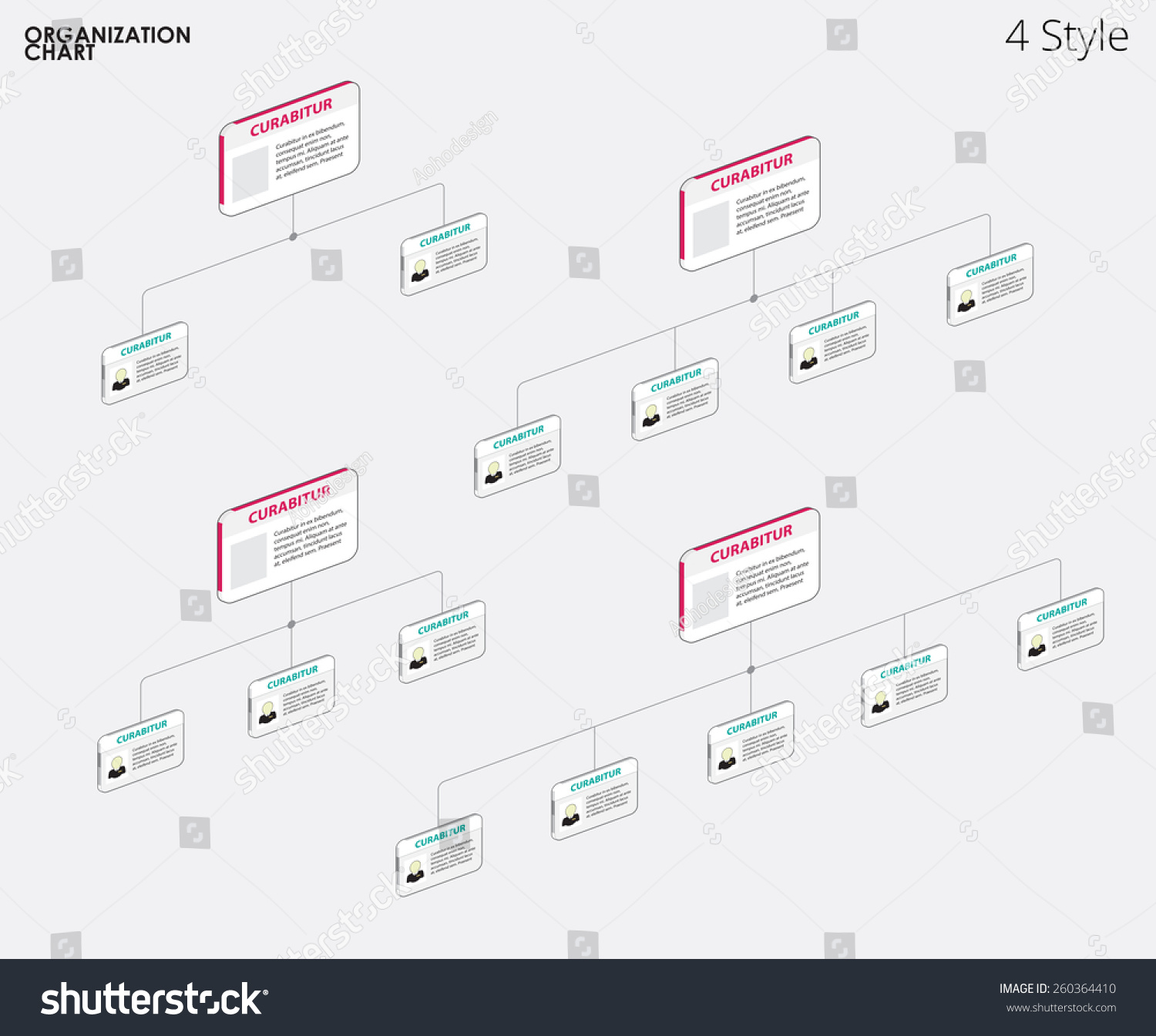 Organization Chart Template Infographics Tree Vector: เวกเตอร์สต็อก ...