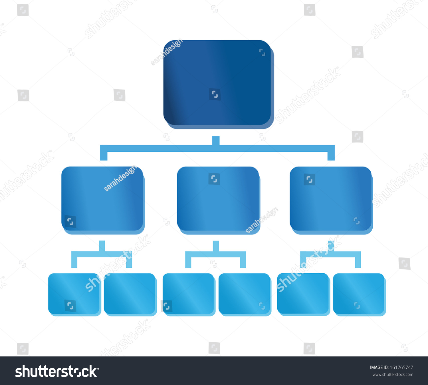 Organization Chart Colorful Glossy Elements Useful Stock Vector ...