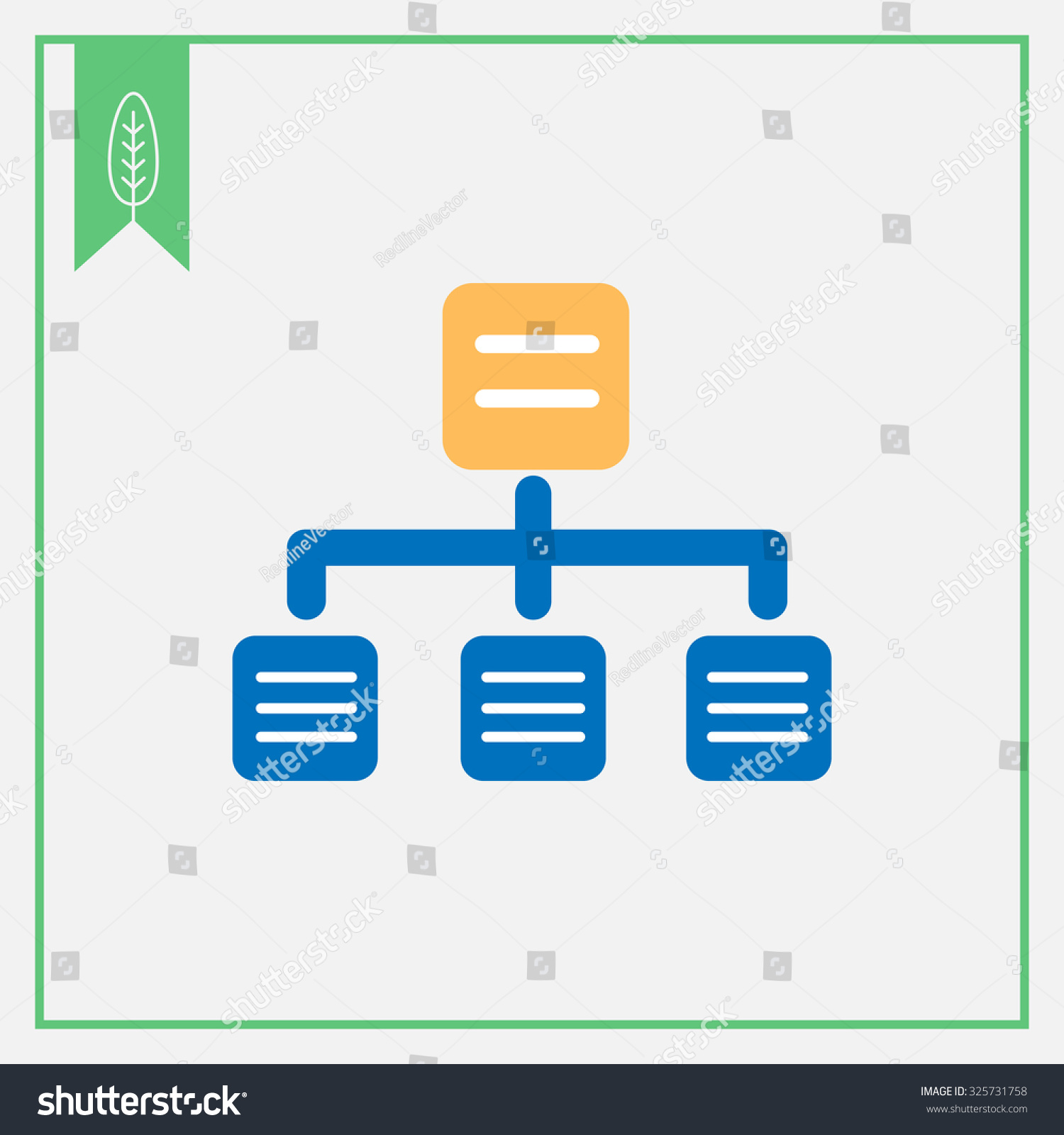 Organizational Chart Icon Stock Vector (Royalty Free) 325731758 ...