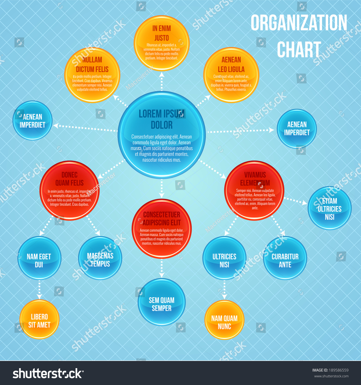 Organizational Chart Infographic Business Flowchart Work 스톡 벡터(로열티 프리 ...