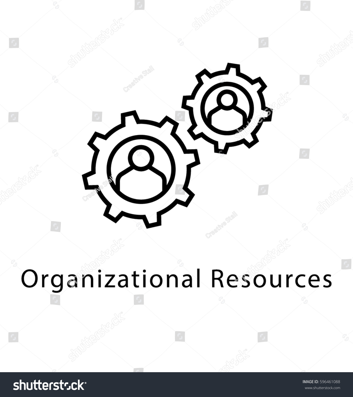 Organizational Resources Vector Line Icon Stock Vector (Royalty Free ...