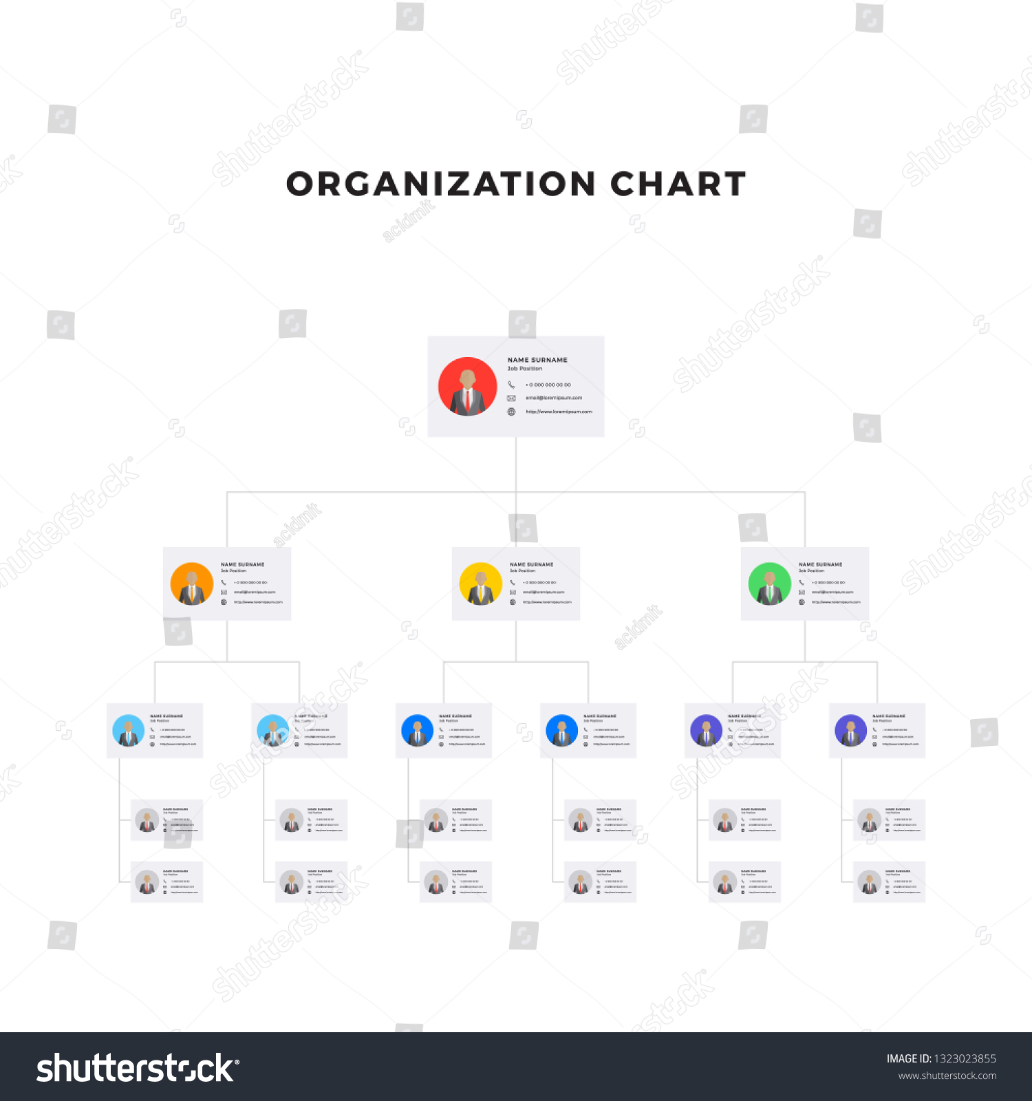 Vektor Stok Organizational Structure Company Business Hierarchy ... Vektor Stok Organizational Structure Company Business Hierarchy ...