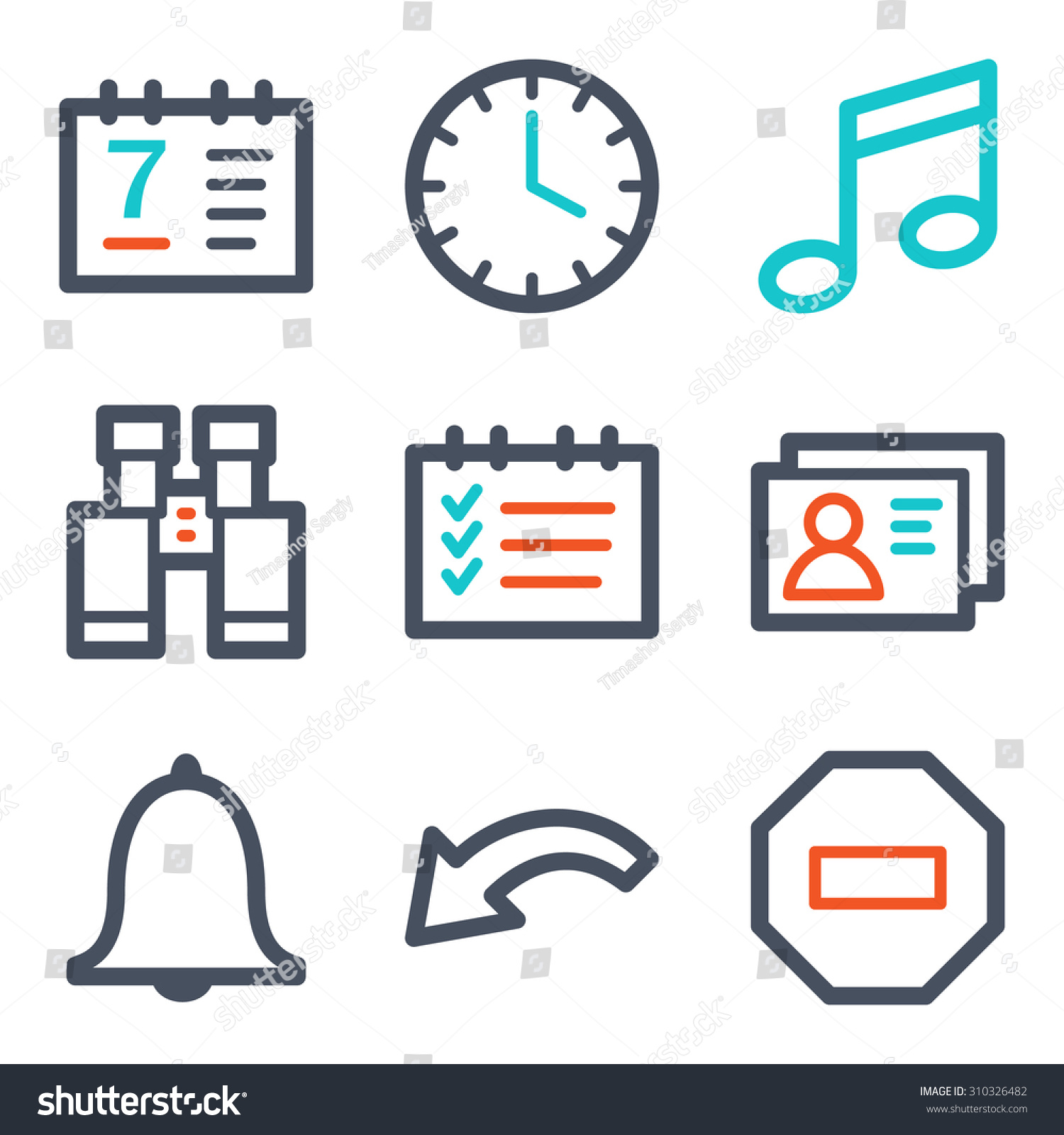 Organizer Web Icons Stock Vector (Royalty Free) 310326482 | Shutterstock