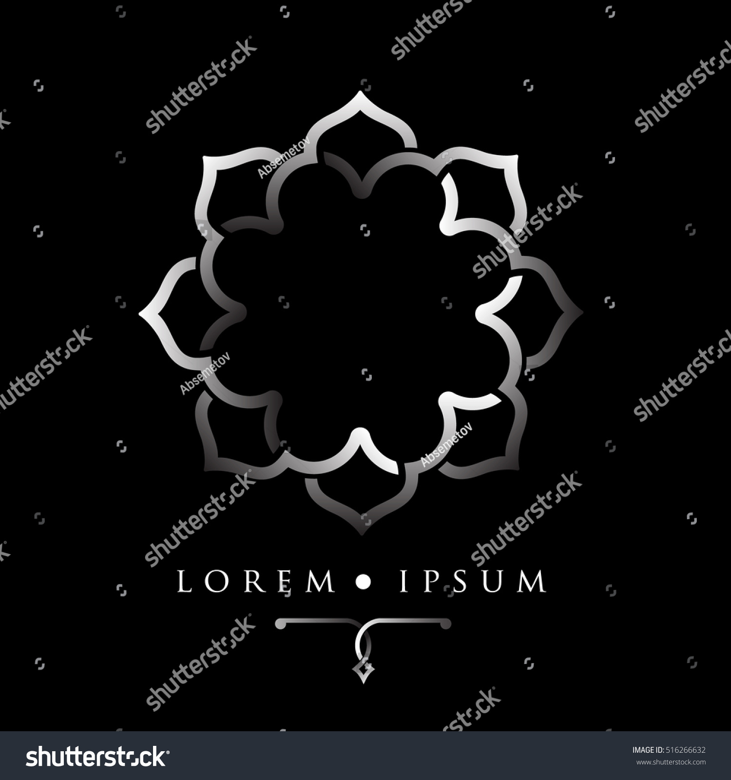 Oriental Geometric Design Arabic Pattern Logo Stock Vector (Royalty ...