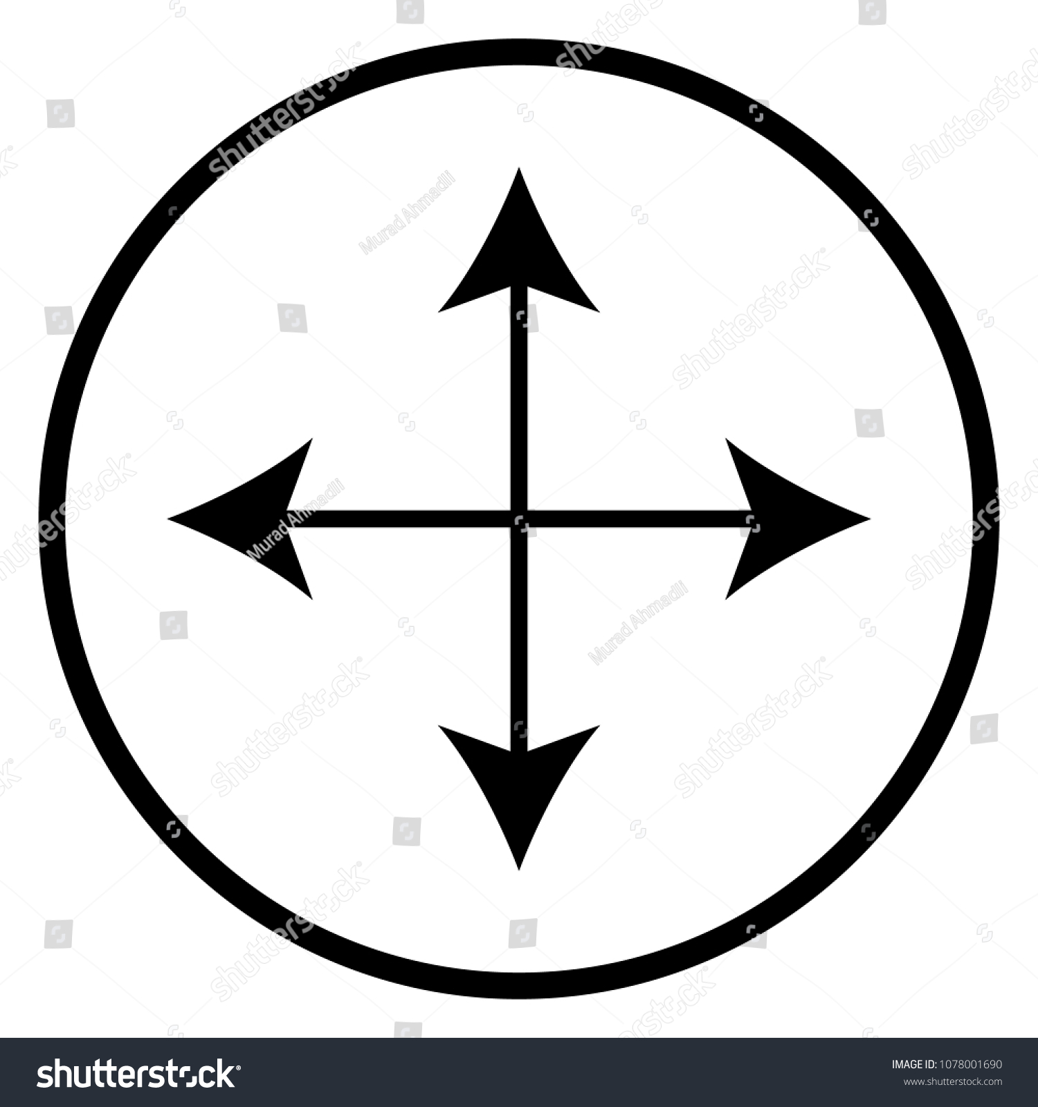 Orientation Symbol Icon Stock Vector (Royalty Free) 1078001690 ...