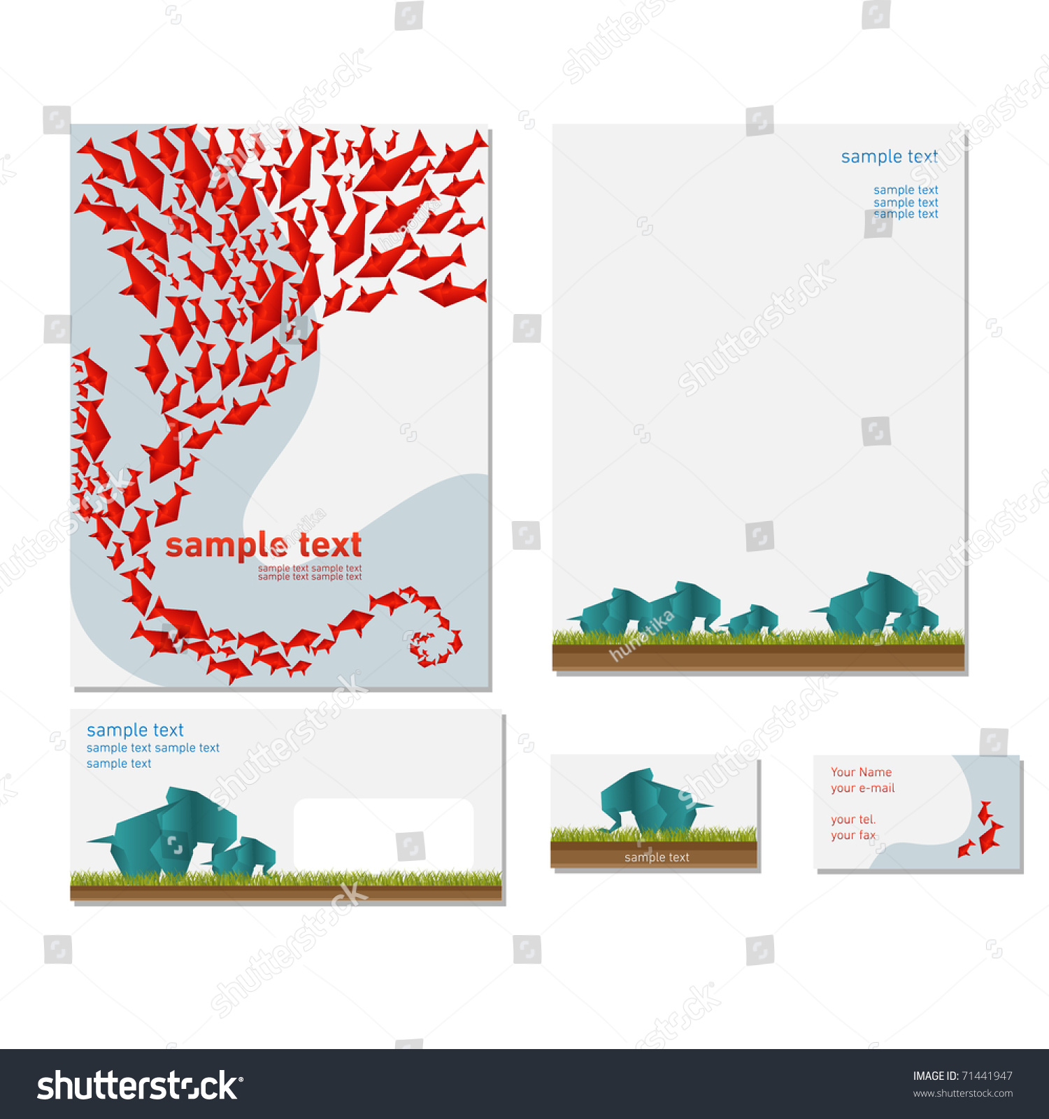 Origami Identity Template Stock Vector (Royalty Free) 71441947 ...