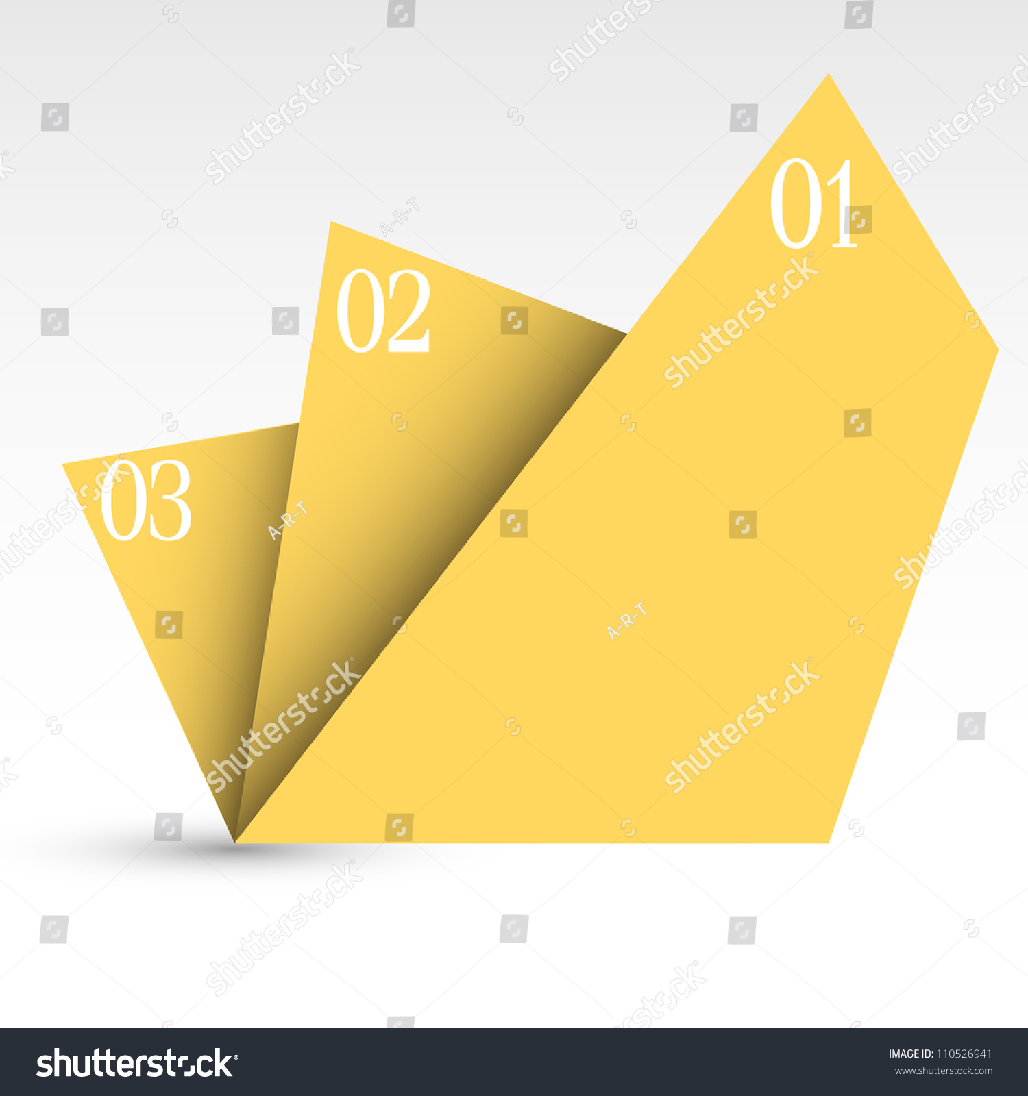 Origami Paper Numbered Background Stock Vector (Royalty Free) 110526941 ...