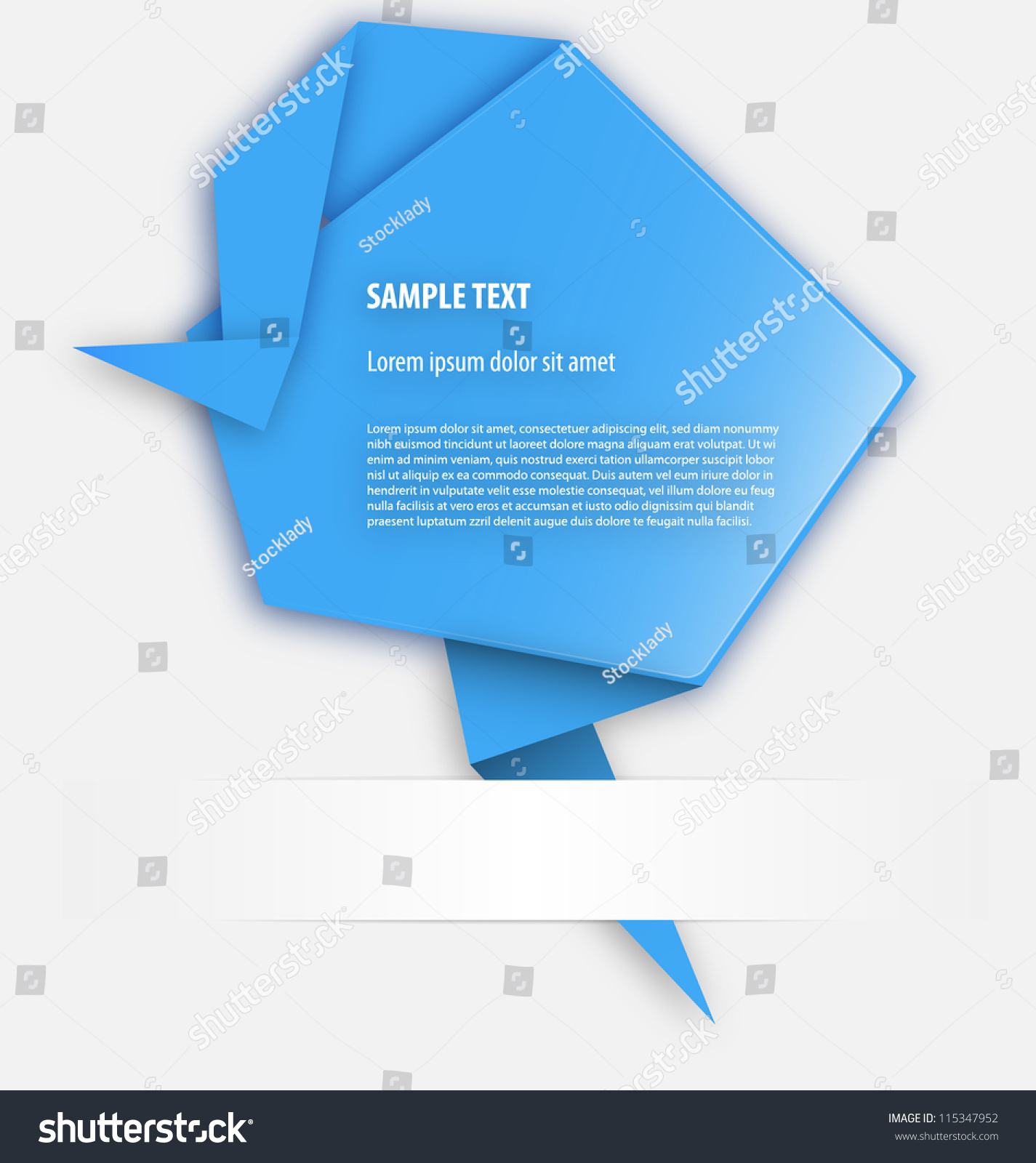 Origami Presentation Template Multipurpose Use Creative Stock Vector ...