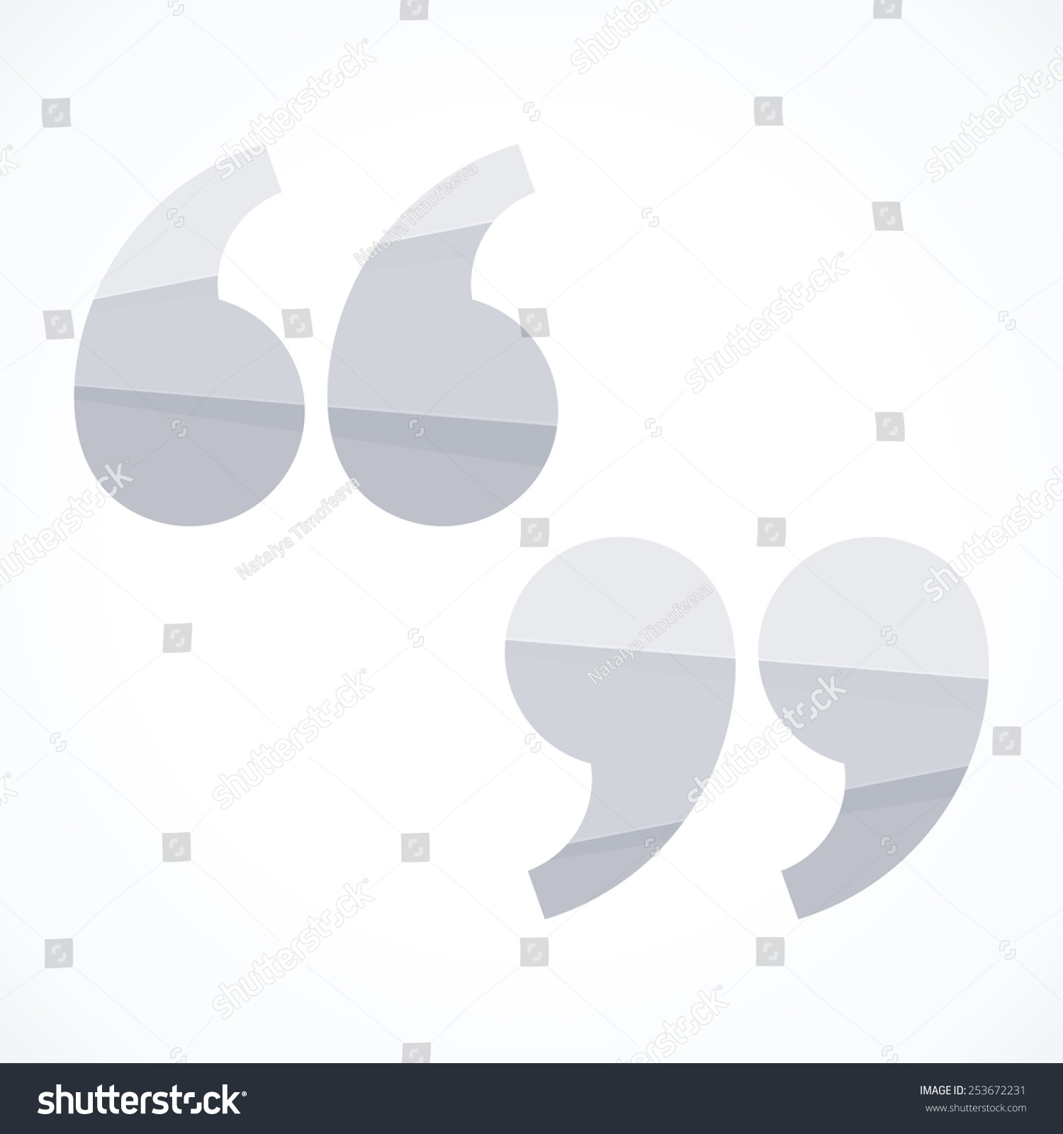 Origami Style Gray Quotation Marks Stock Vector (Royalty Free ...
