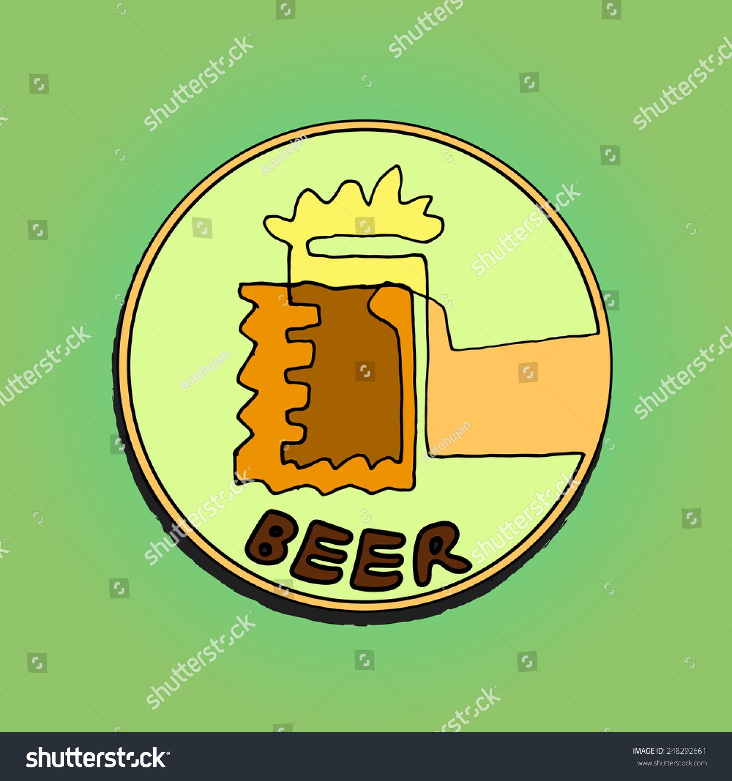 Original Beer Minimal Colored Logo Stock Vector (Royalty Free ...