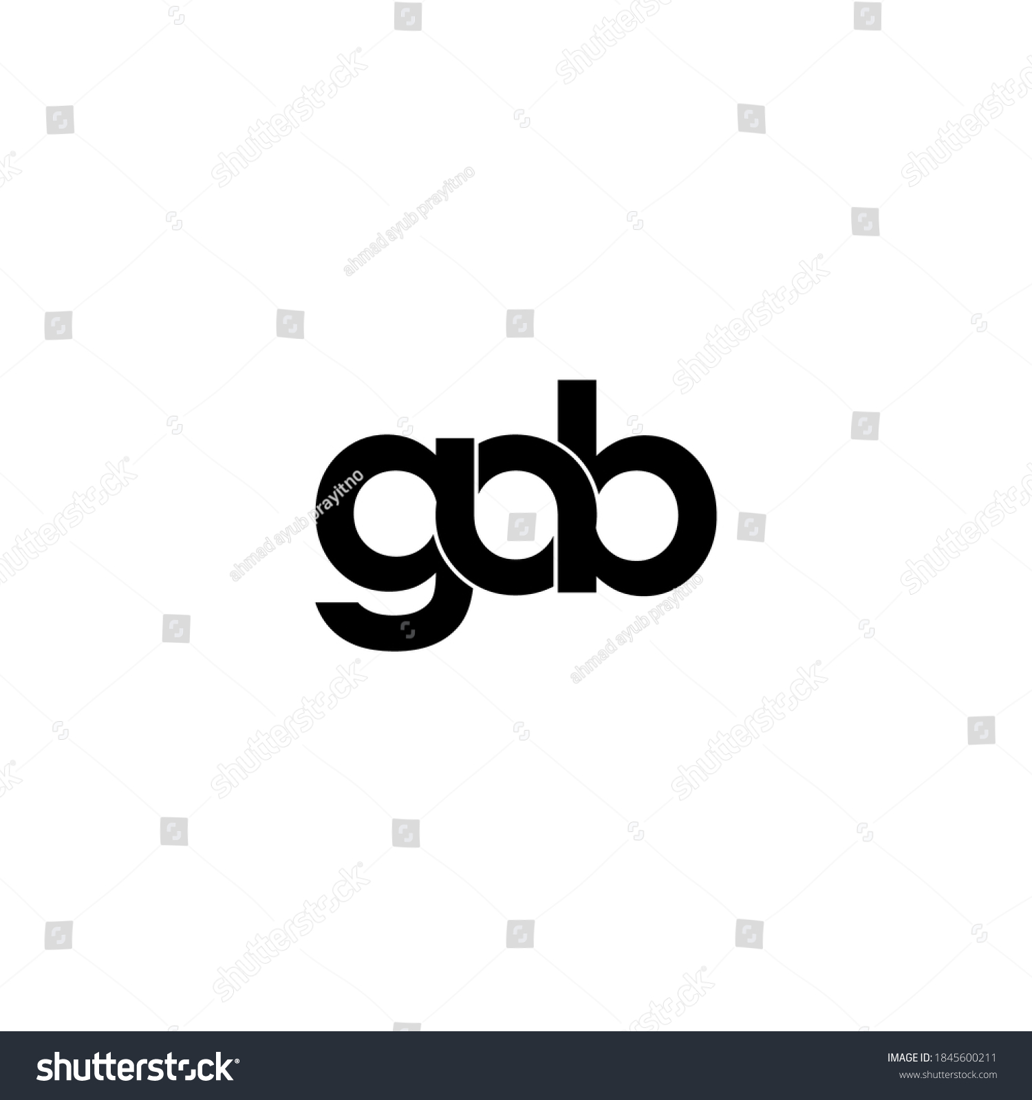 Original Gob Letter Monogram Logo Design Stock Vector (Royalty Free ...