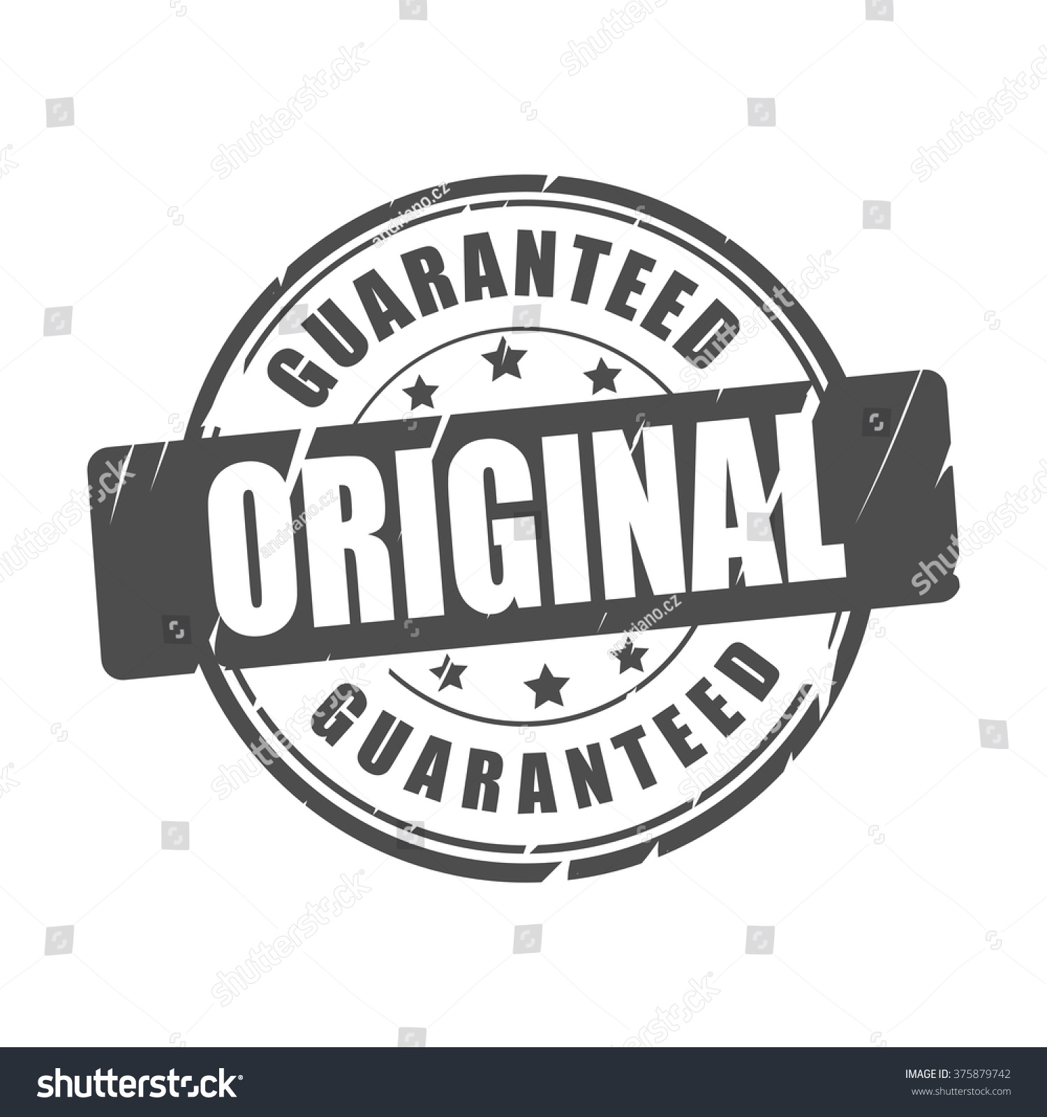 Original Guaranteed Vector Illustration Stamp Stock Vector (Royalty ...