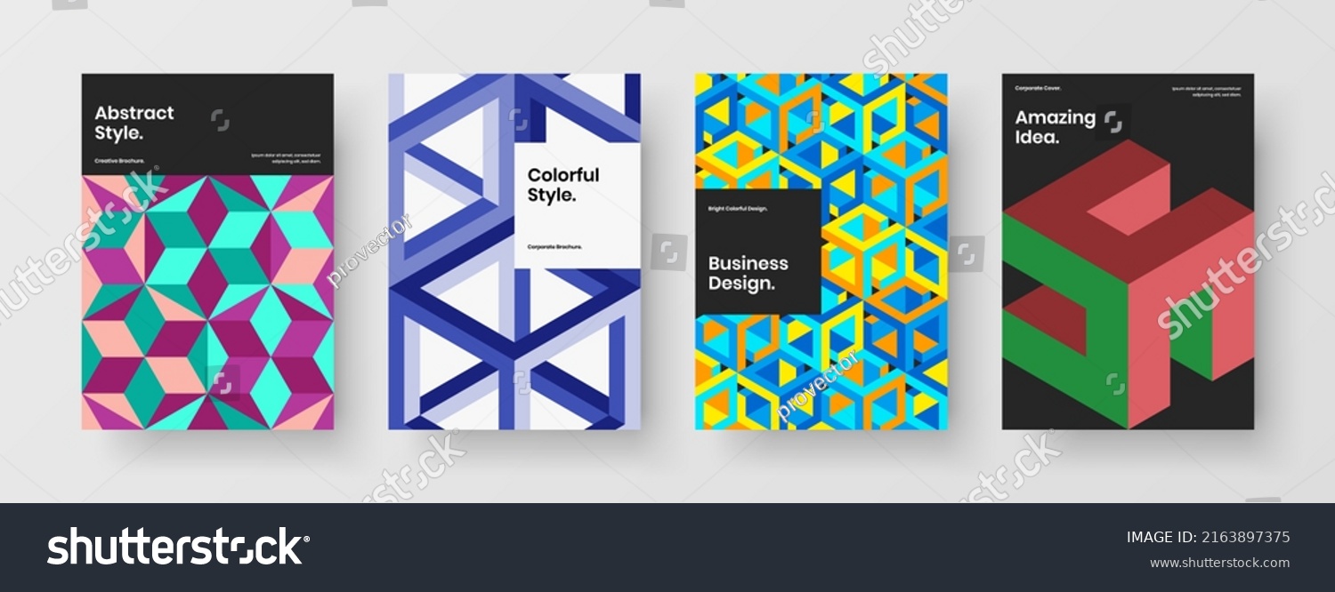 Original Pamphlet Design Vector Layout Bundle Stock Vector (Royalty ...