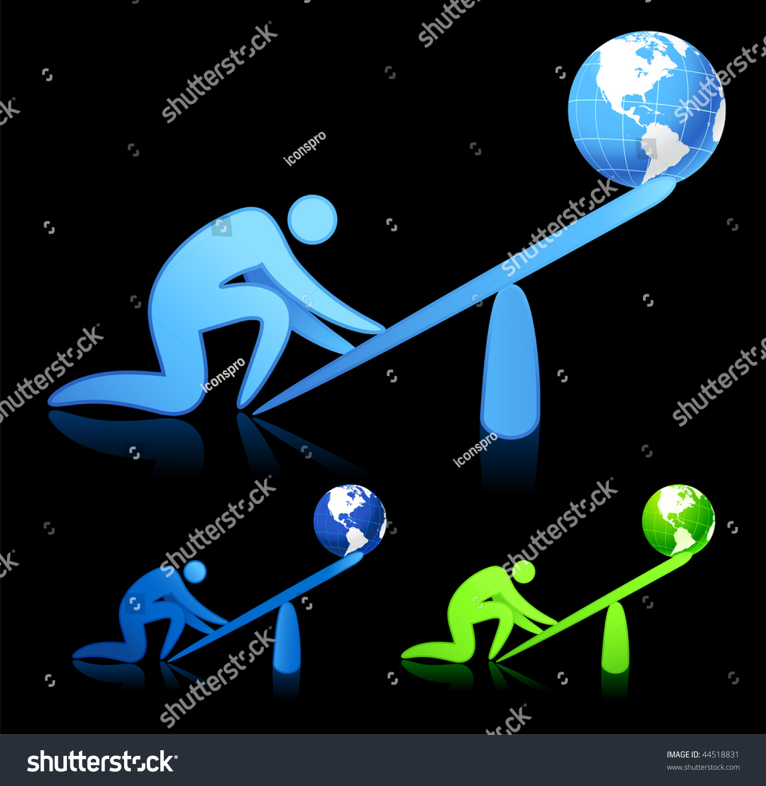Original Vector Illustration Lifting World Leverage Stock Vector ...