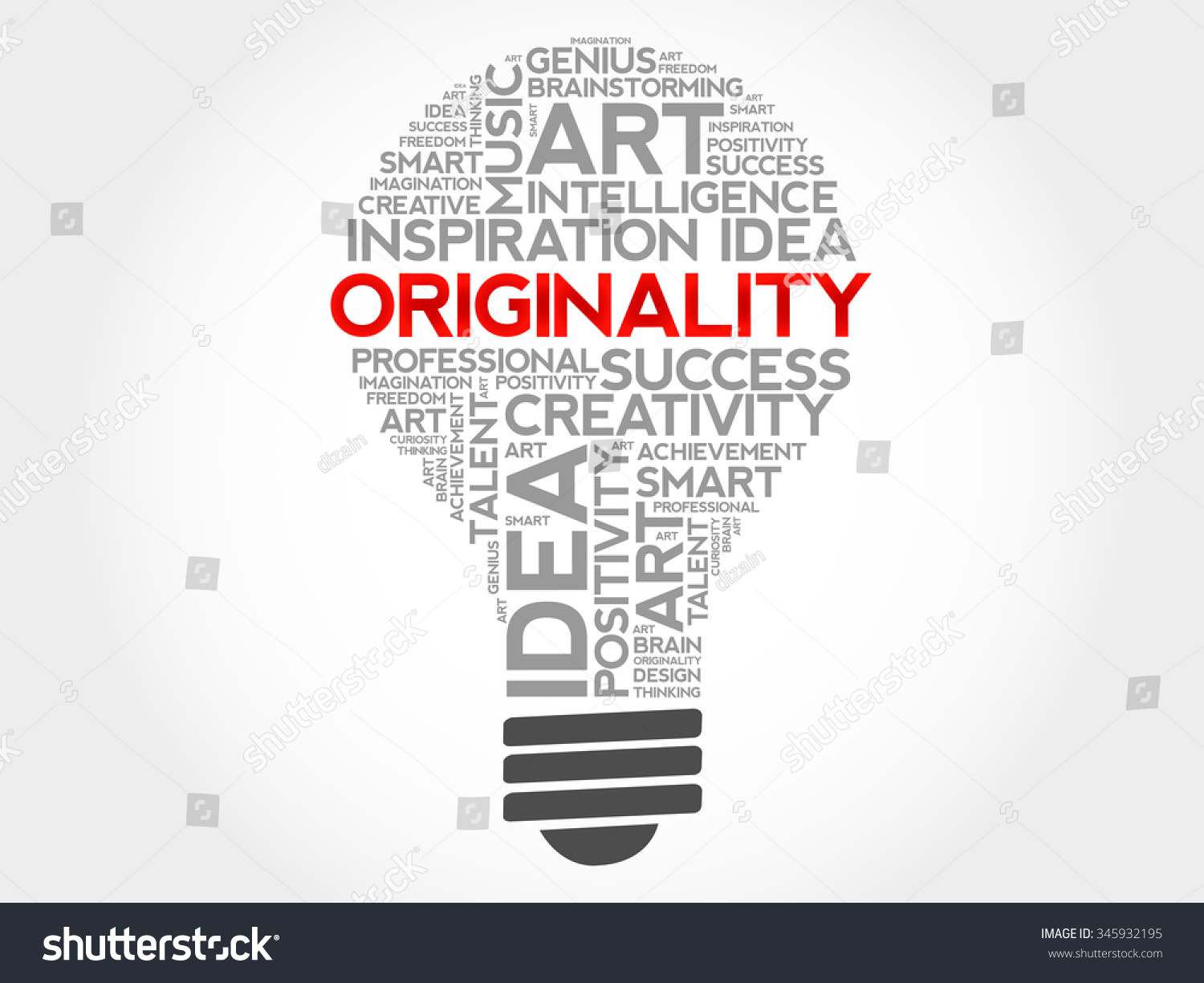Originality Bulb Word Cloud Concept Stock Vector (Royalty Free ...