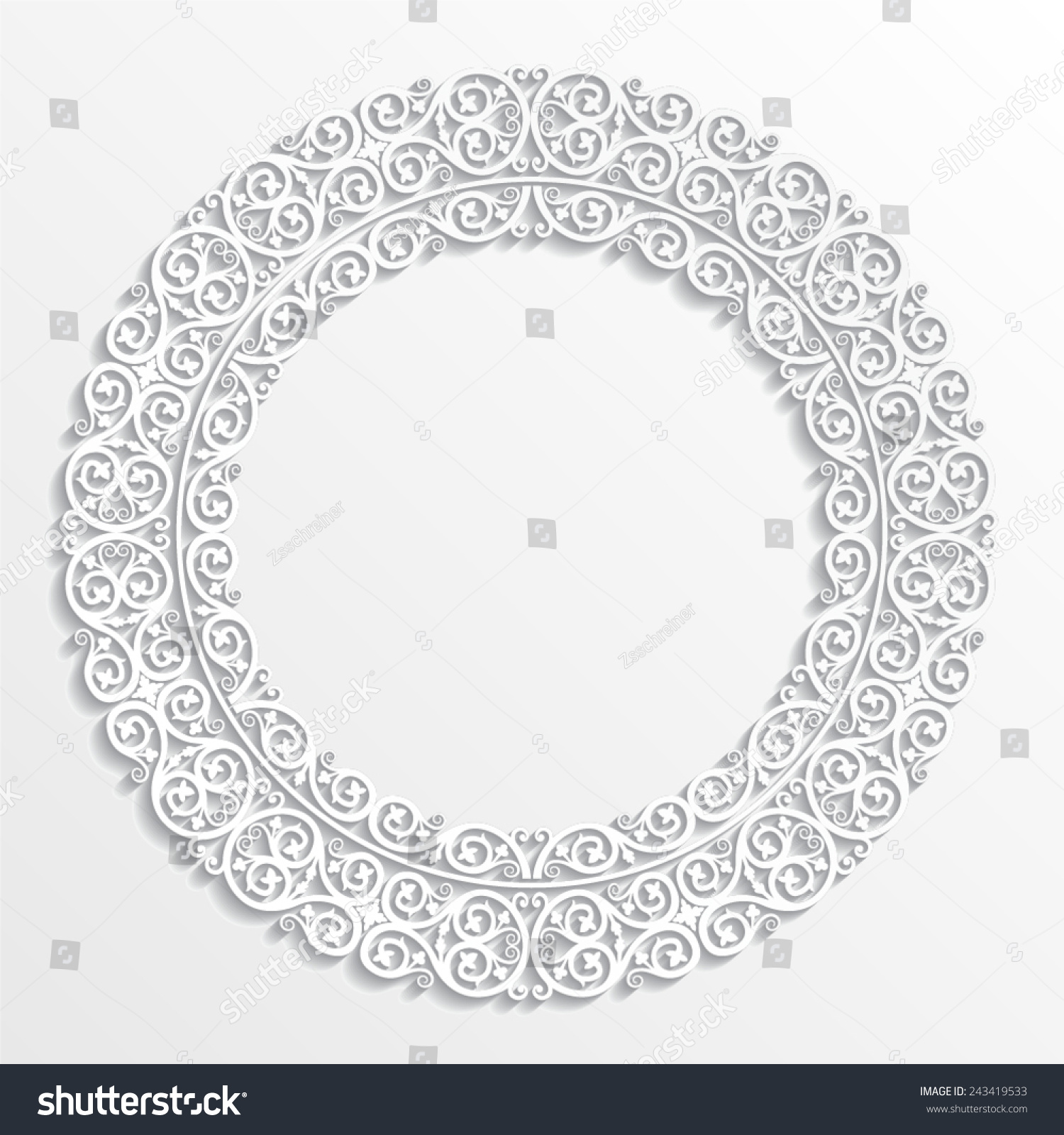 Ornamental Circle Frame 3 D Design Element Stock Vector (Royalty Free ...