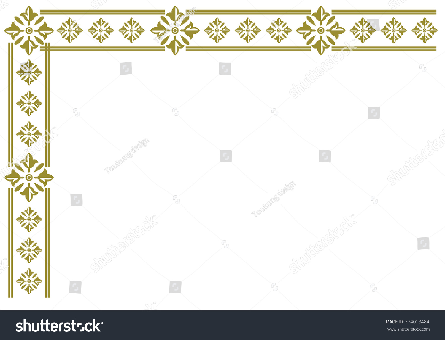 Ornamental Frame Border Template Stock Vector (Royalty Free) 374013484 ...