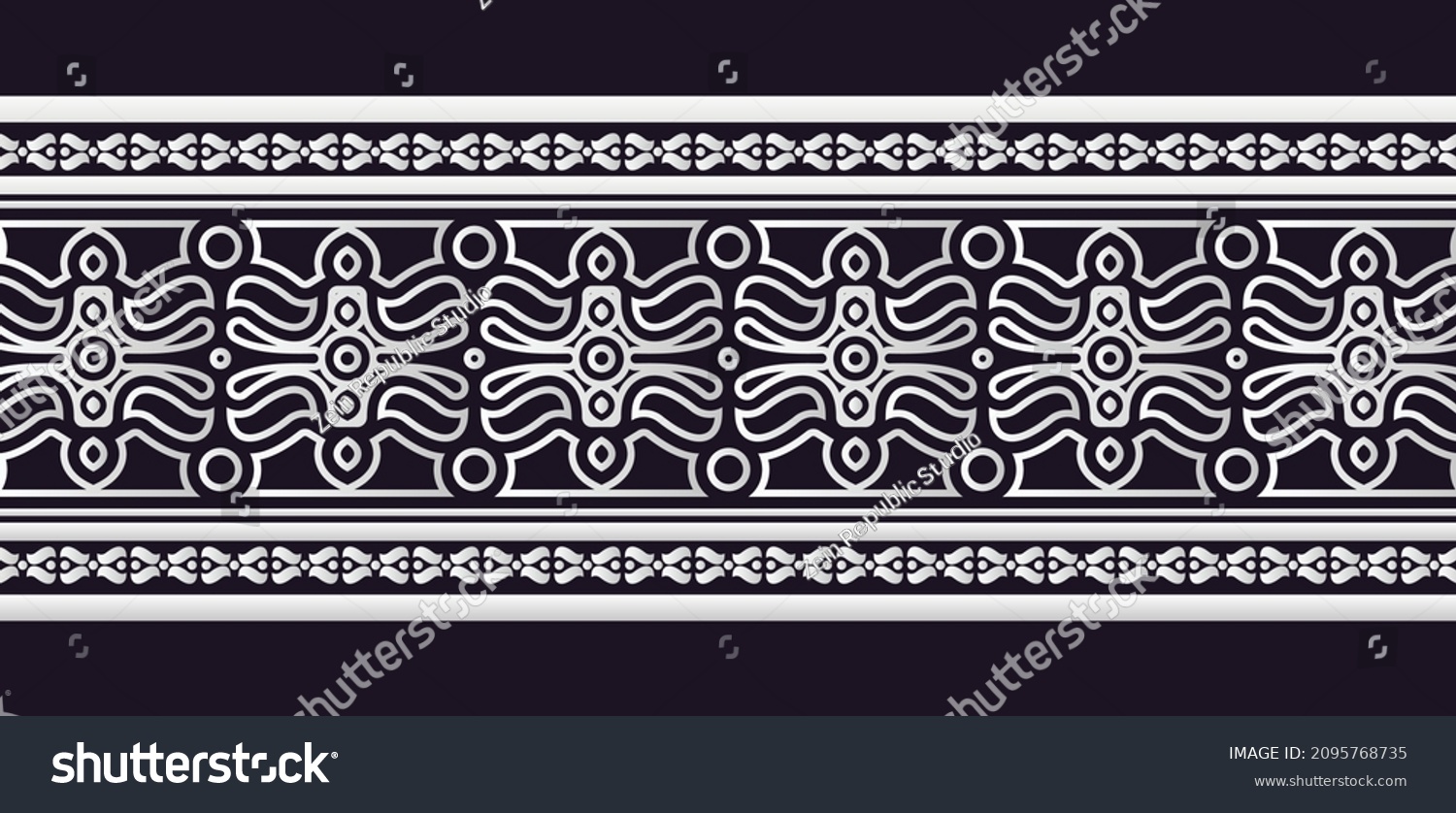 Ornamental Pattern Border Design Template Stock Vector (Royalty Free ...