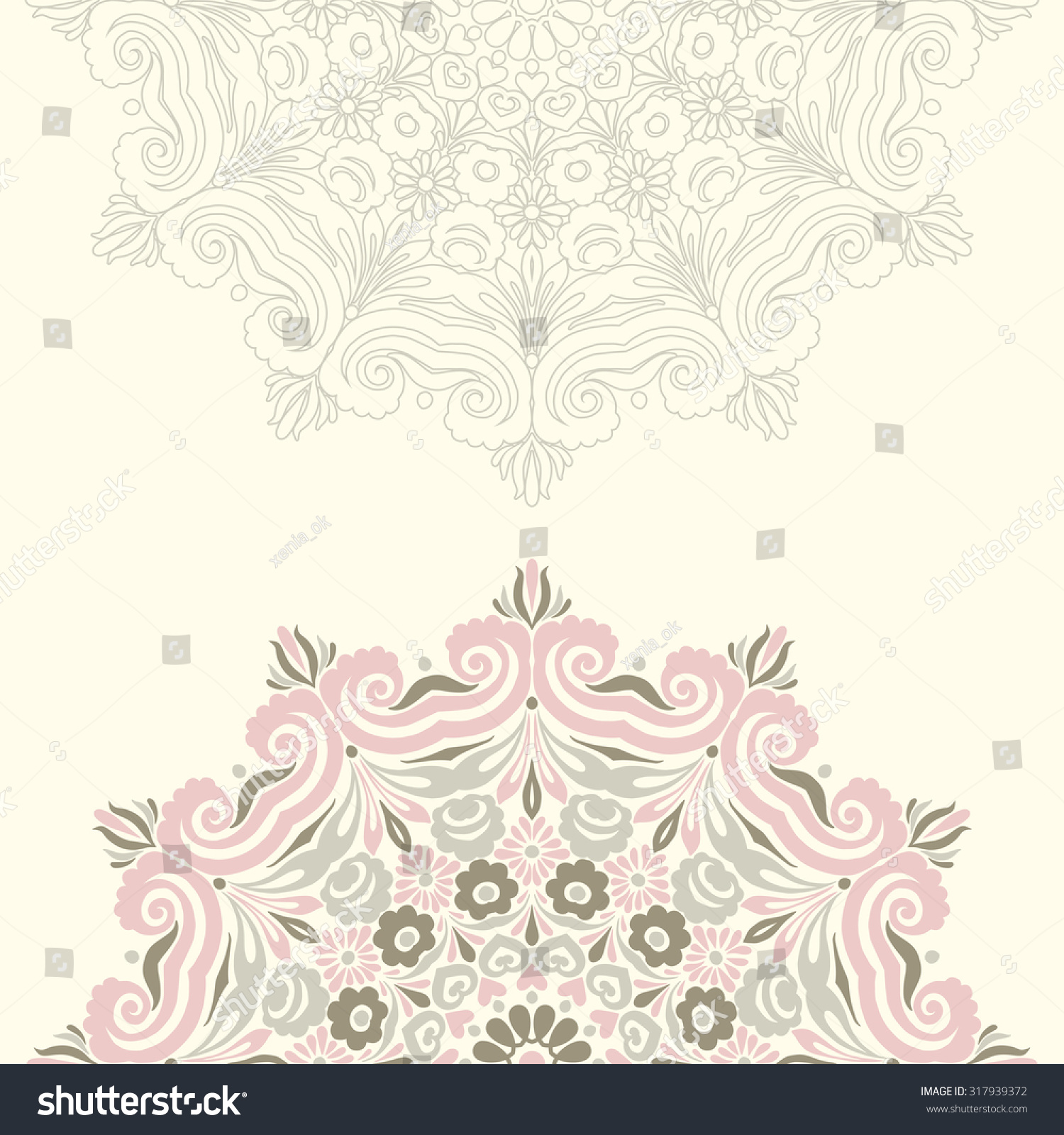Ornamental Round Pattern Circle Background Freehand Stock Vector ...