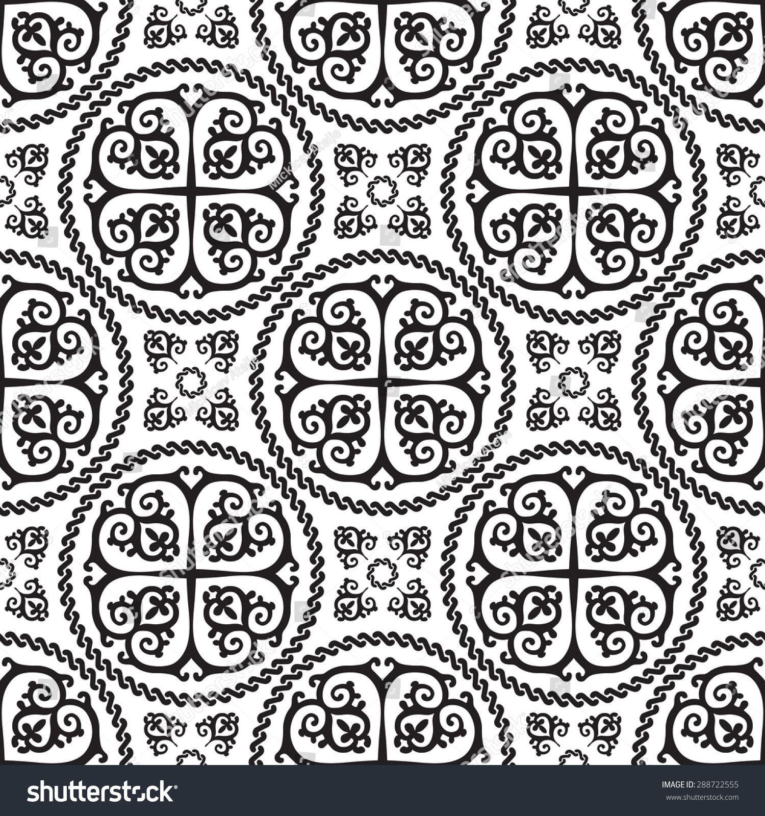 Ornamental Seamless Byzantine Art Style Pattern Stock Vector (Royalty ...