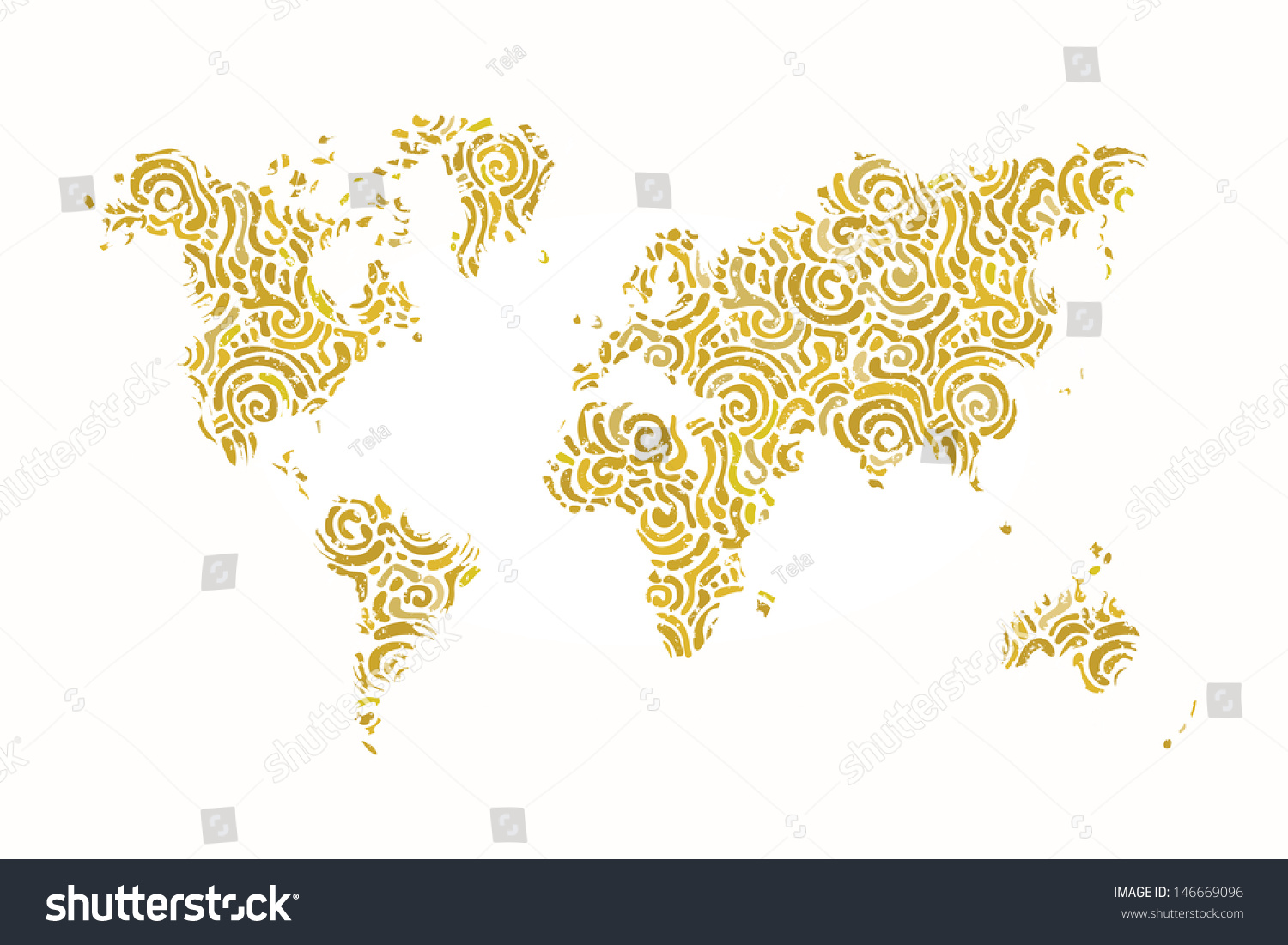 Ornamental World Map Stock Vector (Royalty Free) 146669096 | Shutterstock