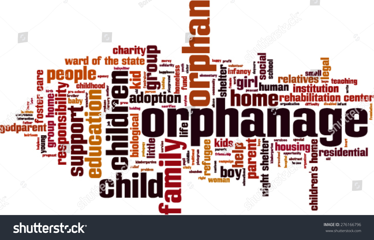 Orphanage Word Cloud Concept Vector Illustration Stock Vector (Royalty ...