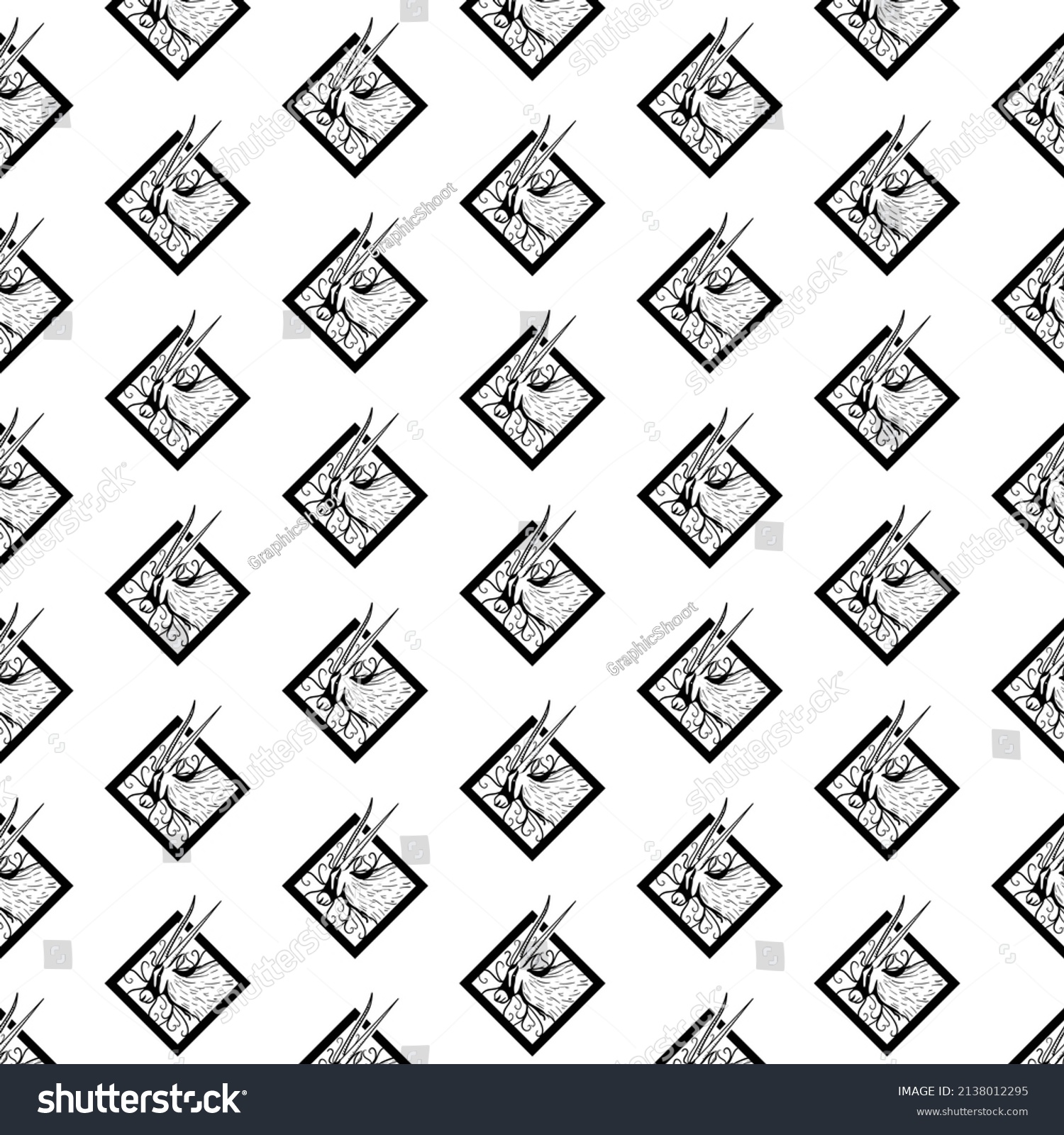 Oryx Pattern Design Wallpaper Art Stock Vector (Royalty Free ...