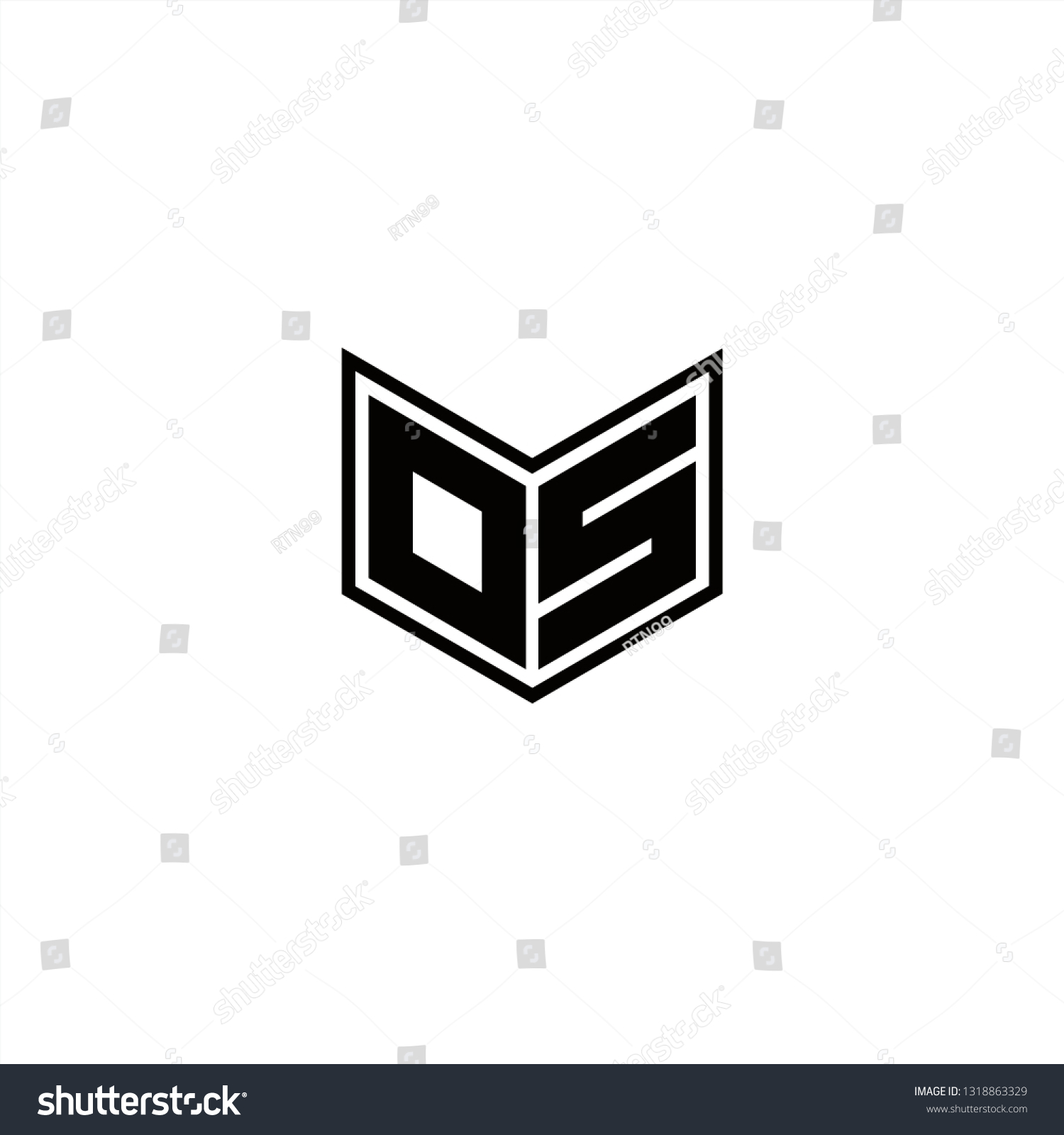 Os Logo Letters Initial Designs Template Stock Vector (Royalty Free ...