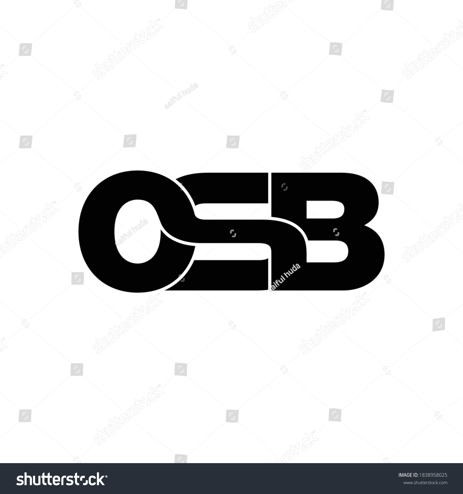 Osb Letter Monogram Logo Design Vector: vetor stock (livre de direitos ...