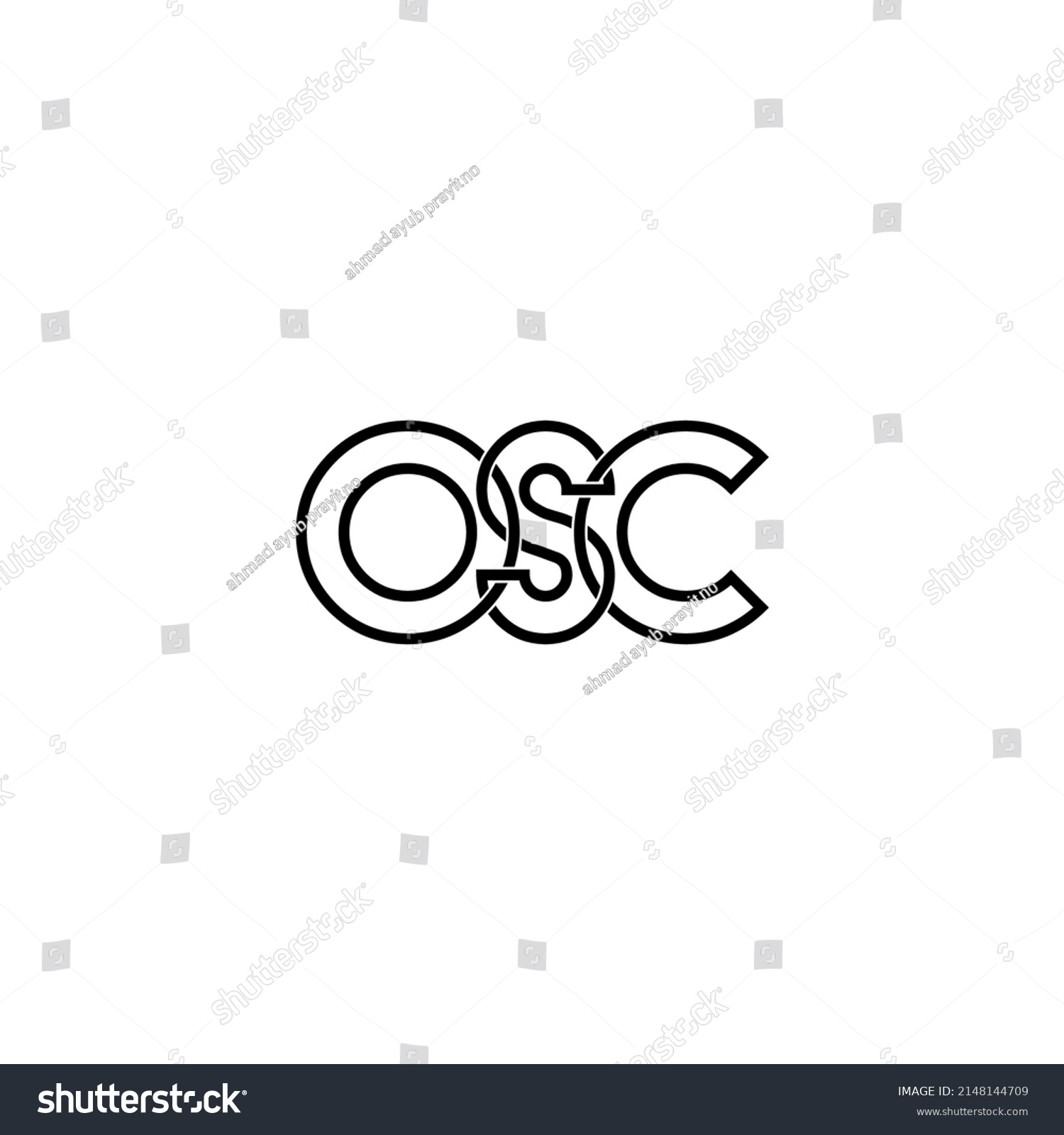 Osc Letter Original Monogram Logo Design Stock Vector (Royalty Free ...