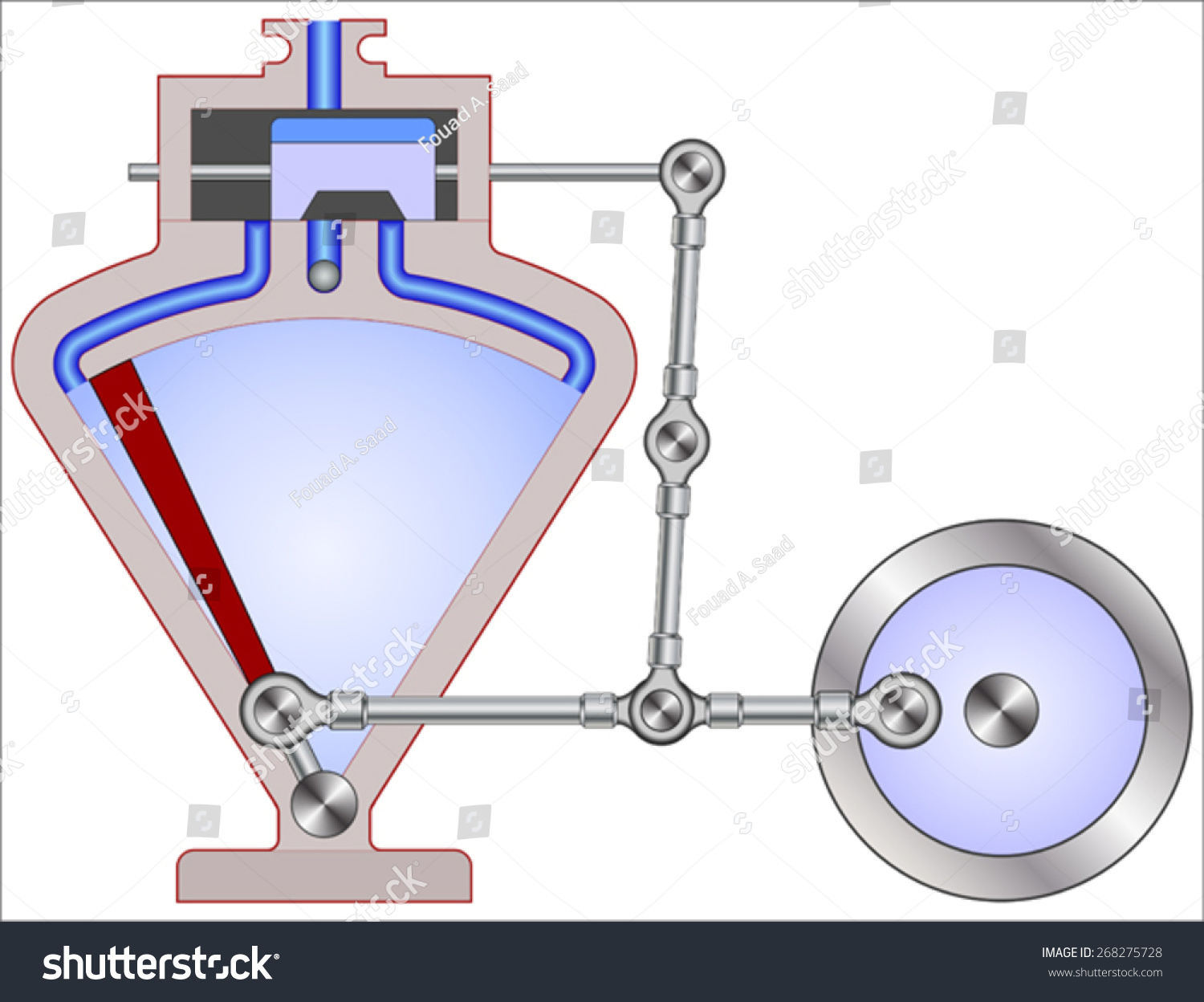 Oscillating Piston Engine Stock Vector (Royalty Free) 268275728