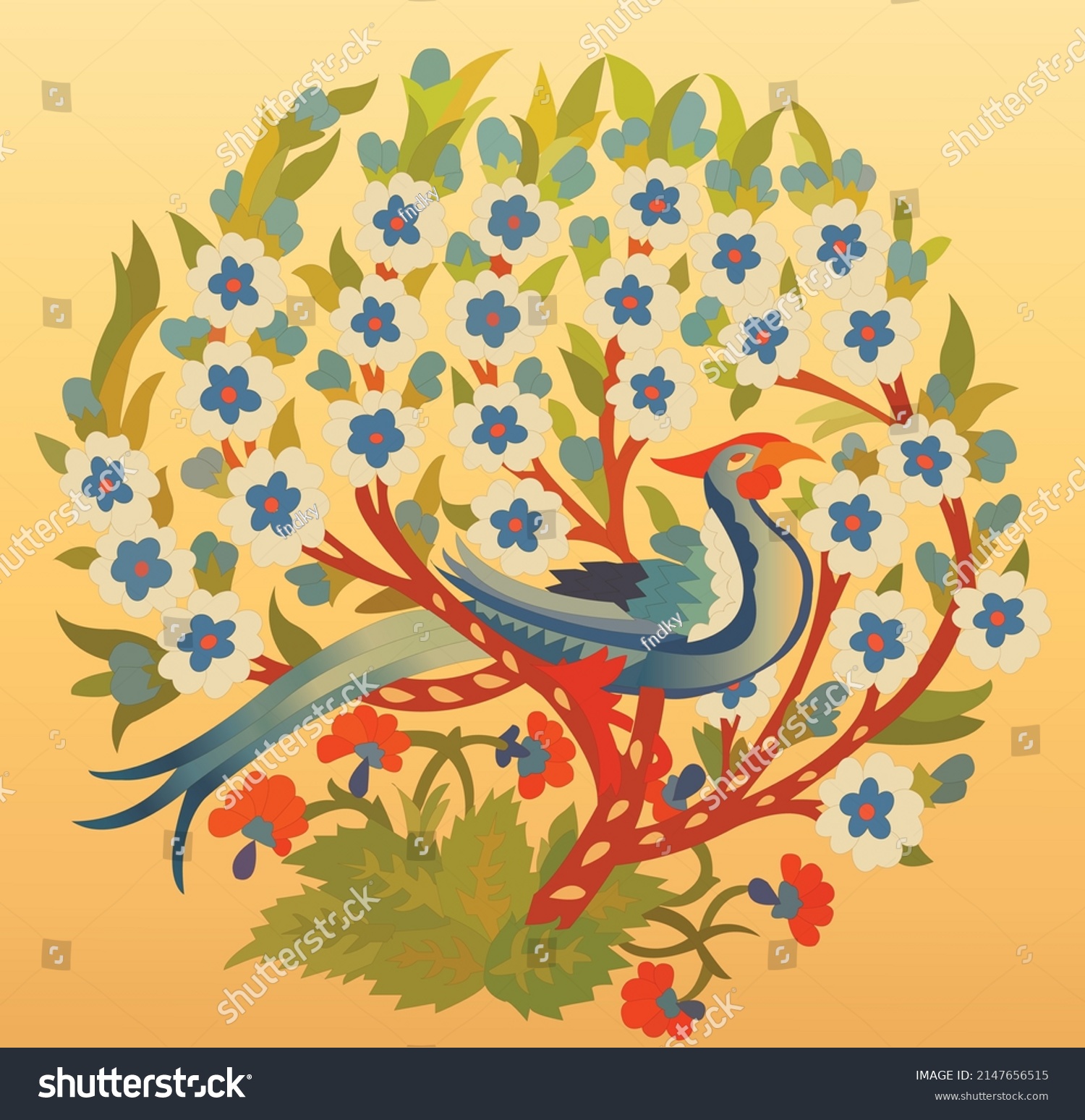 Ottoman Pattern Ottoman Vector Art Illustration Stock Vector (Royalty ...