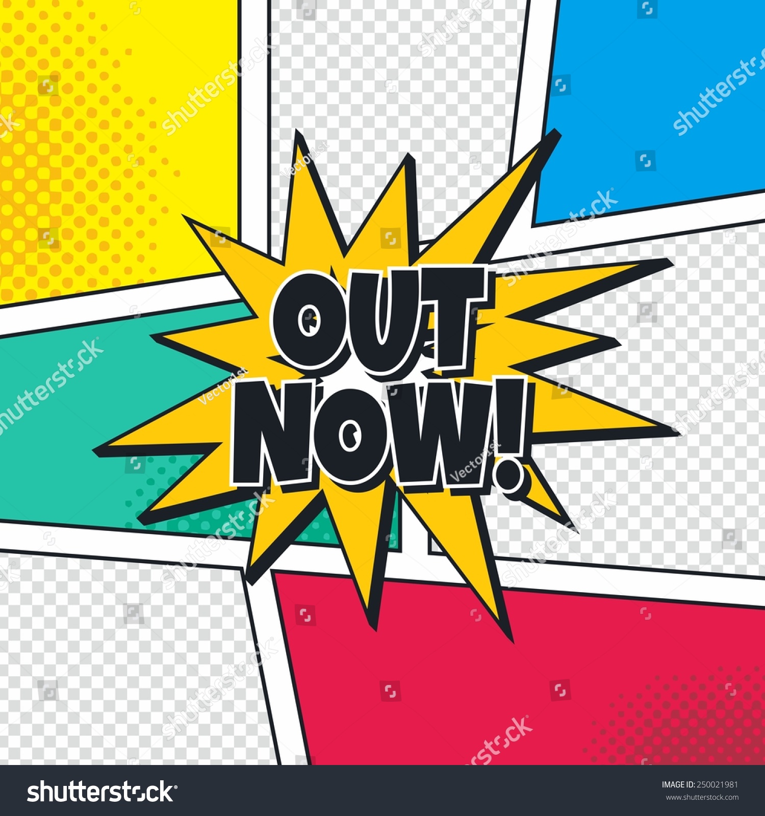Out Now Cartoon Theme Blasting Speech Stock Vector (Royalty Free ...