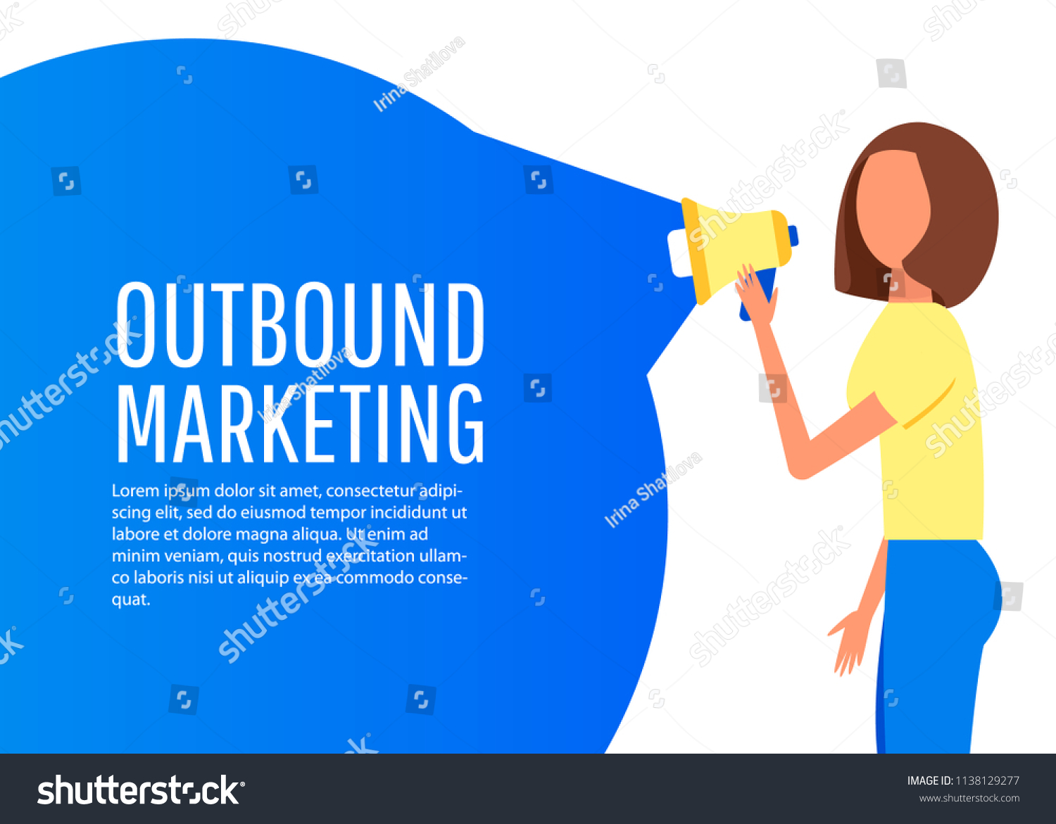 Outbound Marketing Megaphone Label Banner Business Stock Vector ... Outbound Marketing Megaphone Label Banner Business Stock Vector ...
