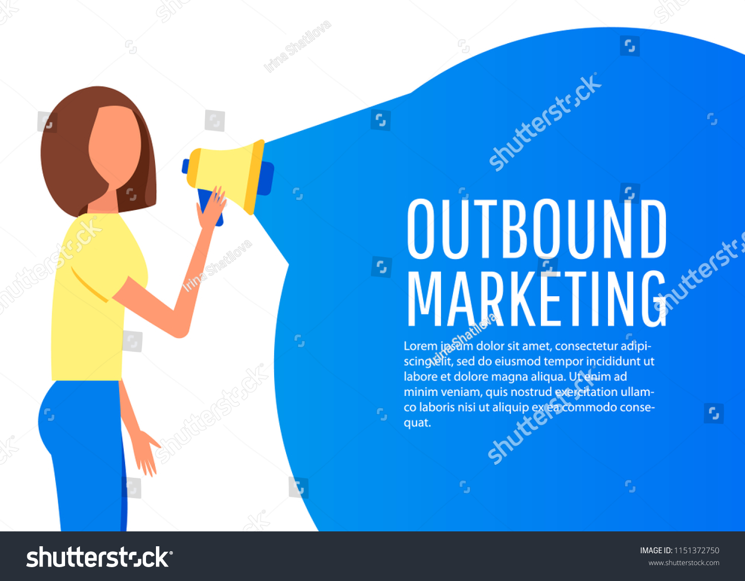 Outbound Marketing Megaphone Label Banner Business Stock Vector ... Outbound Marketing Megaphone Label Banner Business Stock Vector ...