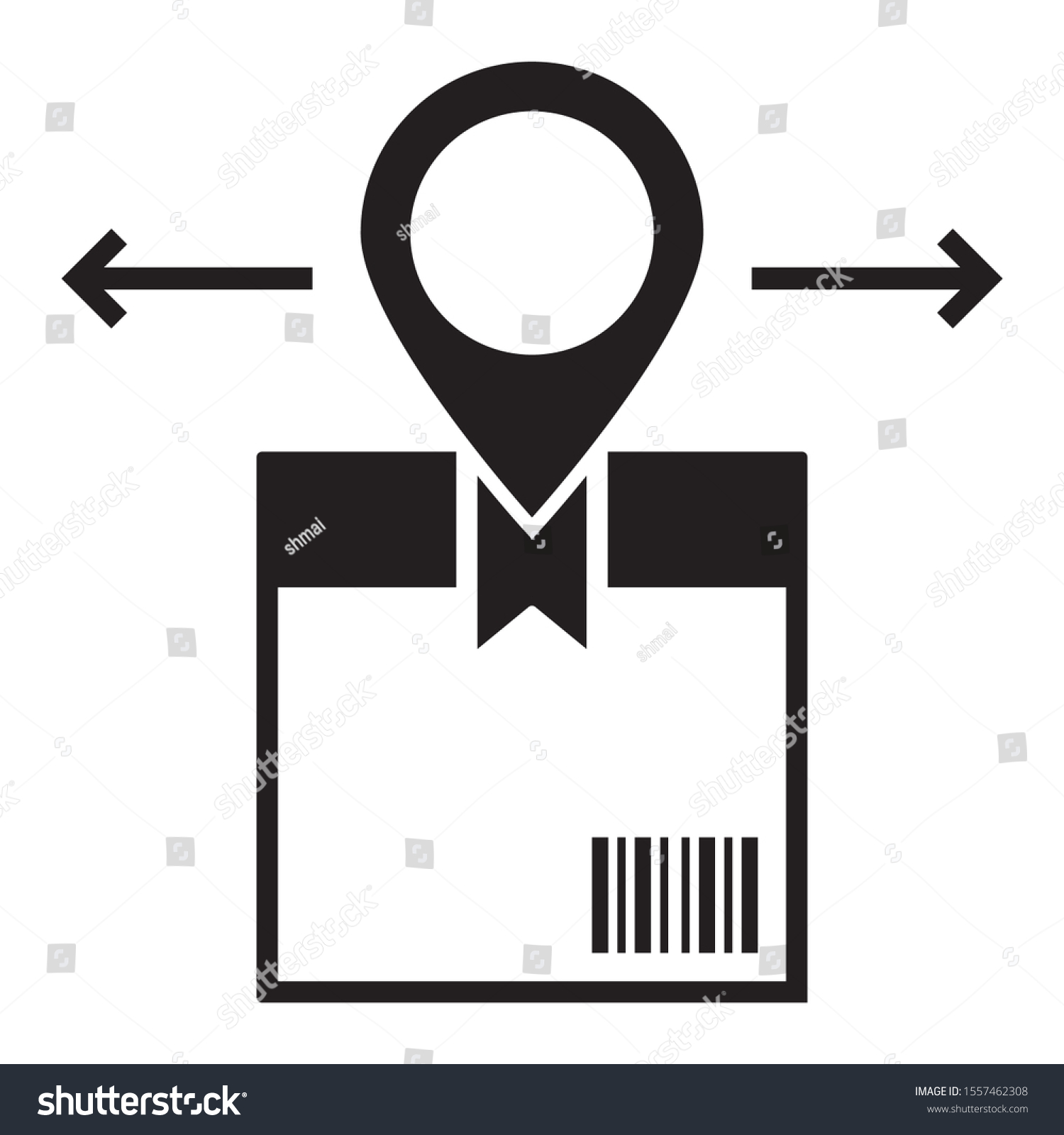 Outbound Parcel Delivery Concept Vector Icon Stock Vector (Royalty Free ...