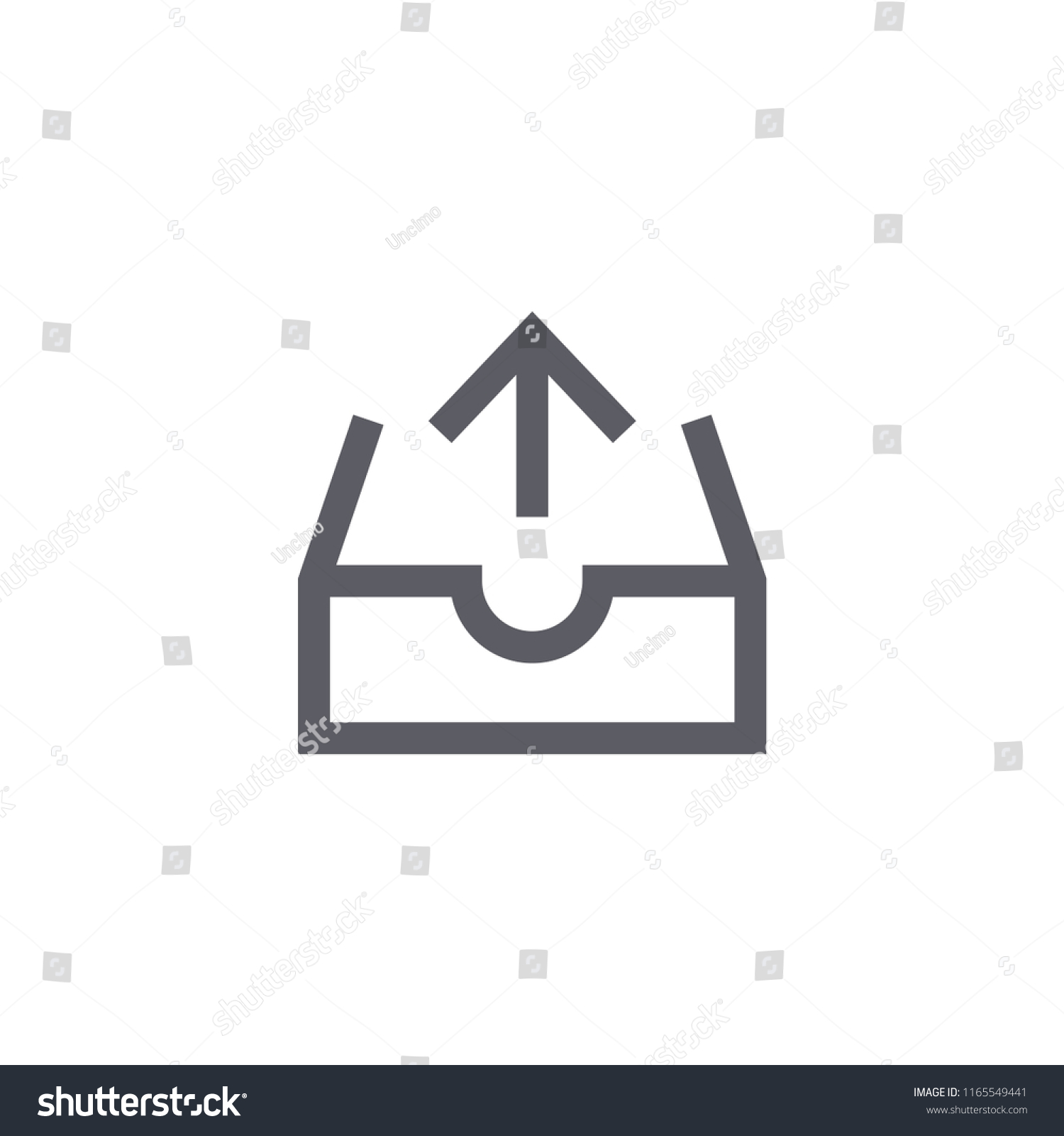 Outbox Folder Modern Simple Outline Vector Stock Vector (Royalty Free ...