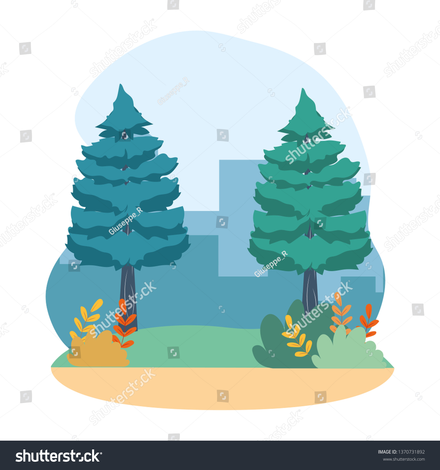 Outdoor Concept Cartoon Stock Vector (Royalty Free) 1370731892 ...