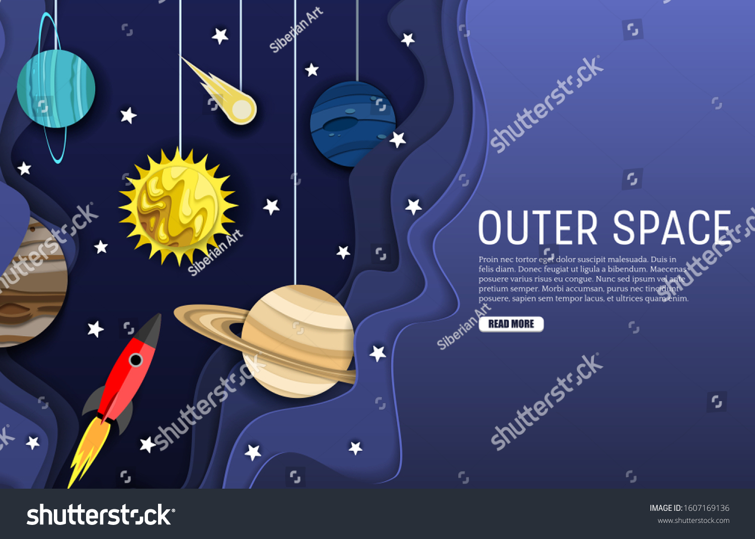 Outer Space Web Banner Template Vector Stock Vector (Royalty Free ... Outer Space Web Banner Template Vector Stock Vector (Royalty Free ...