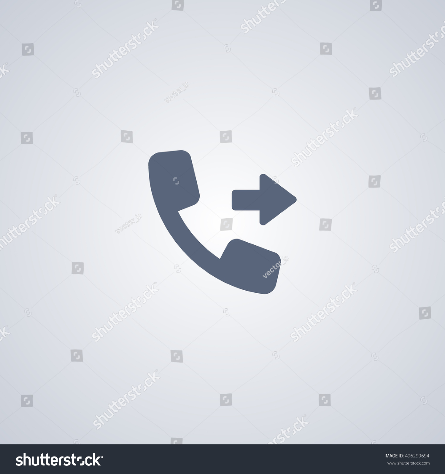 Outgoing Cal Vector L Icon Stock Vector (Royalty Free) 496299694